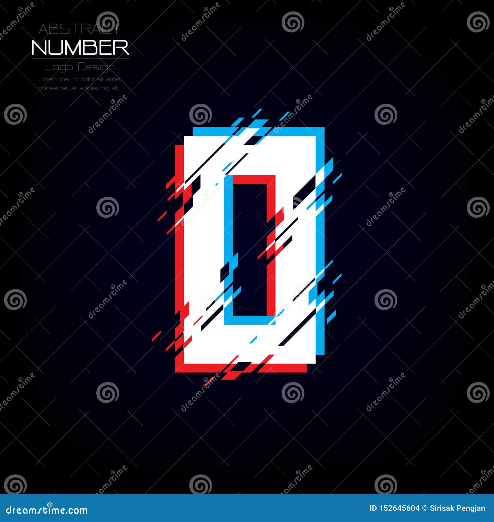 Modern Number Zero Template, Abstract of Character Vector Stock ...