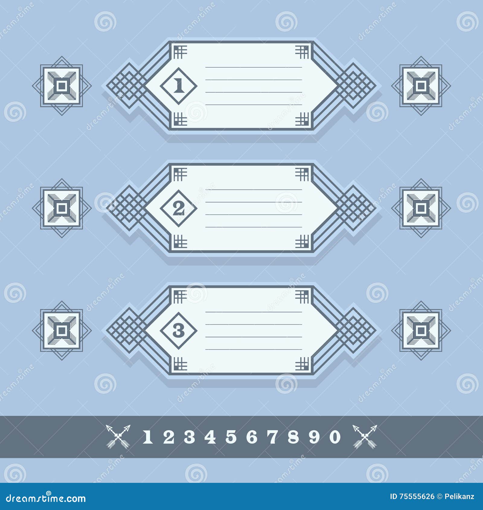 Modern Numerical Line Banners Icons Set Stock Vector - Illustration of ... Modern Numerical Line Banners Icons Set Stock Vector - Illustration of ...