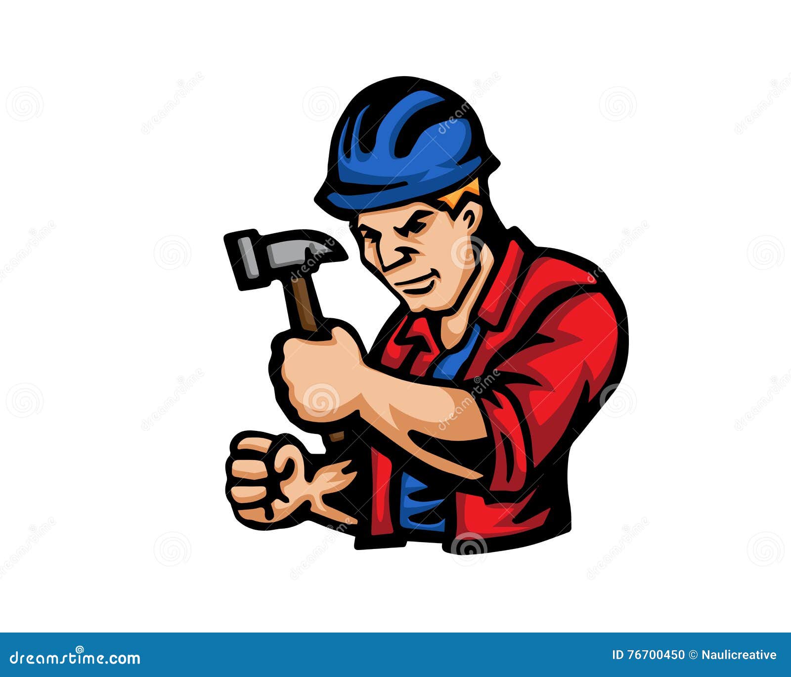 Modern Occupation People Cartoon Logo - Construction Worker Stock ...