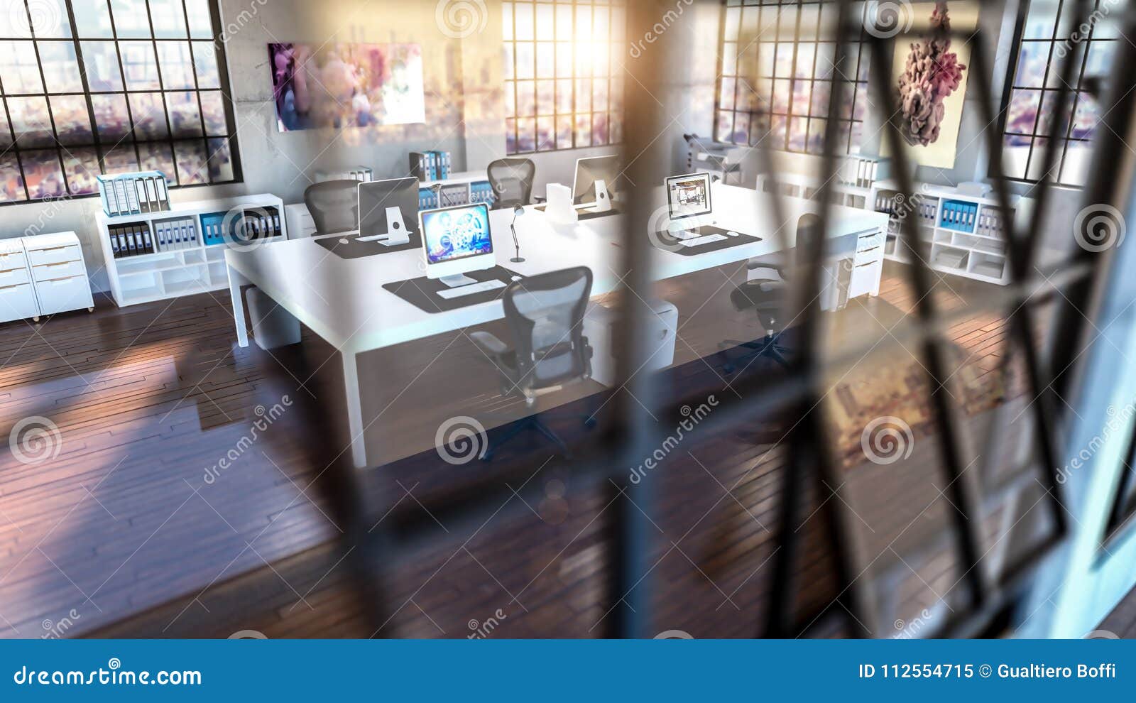 Modern office background stock image. Image of building - 112554715