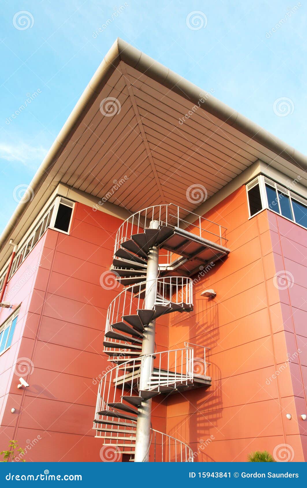 Modern Office Block Emergency Exit Stock Image - Image of outdoors ...