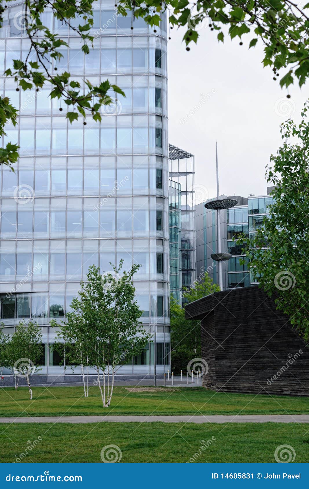 Modern Office Block in Landscaped Grounds Stock Image - Image of ...