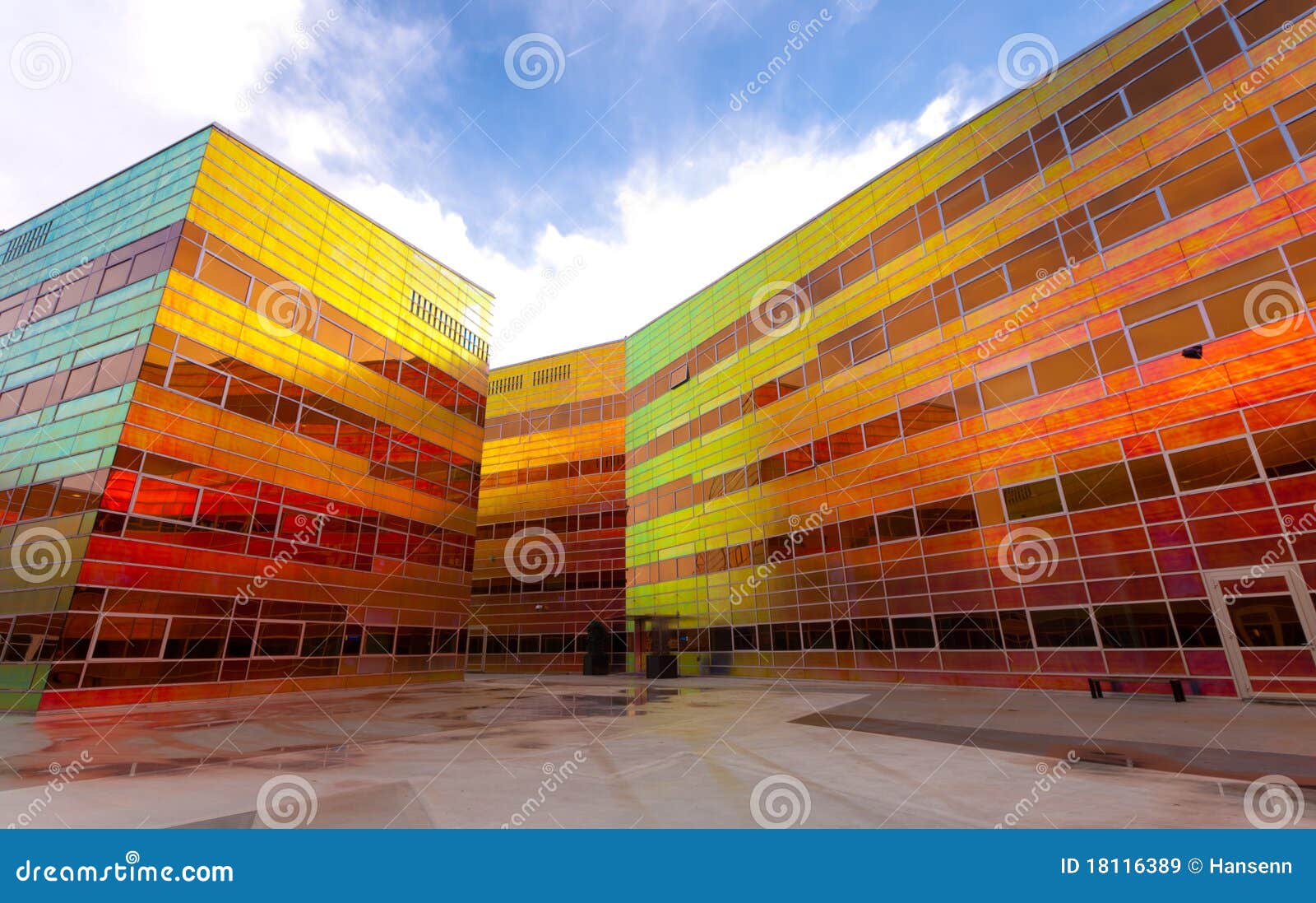 Modern Office Building in Almere Stock Image - Image of construction ...