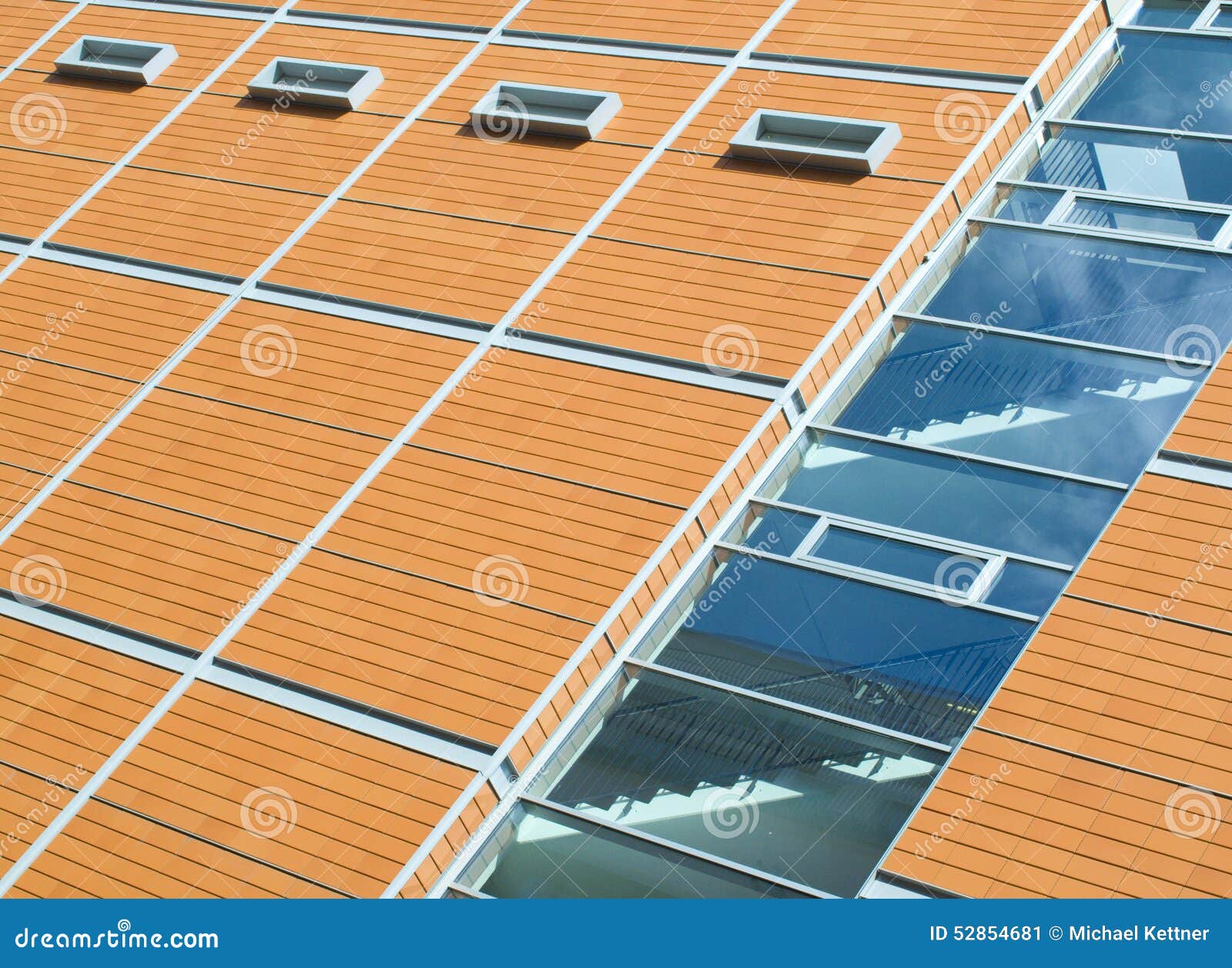 Modern Office Building with Aluminium Cladding Stock Image - Image of ...