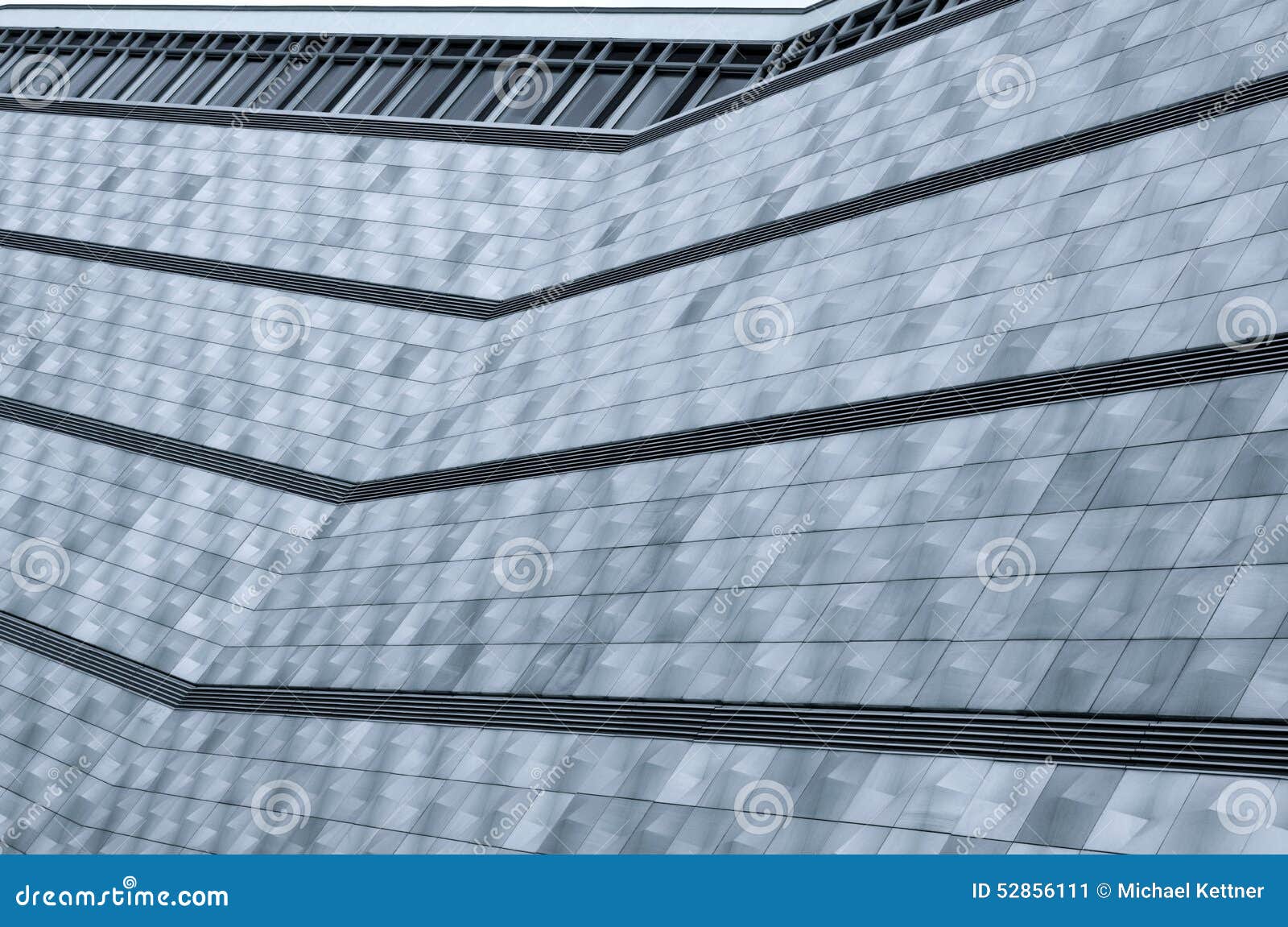 Modern Office Building with Aluminium Cladding Stock Image - Image of ...