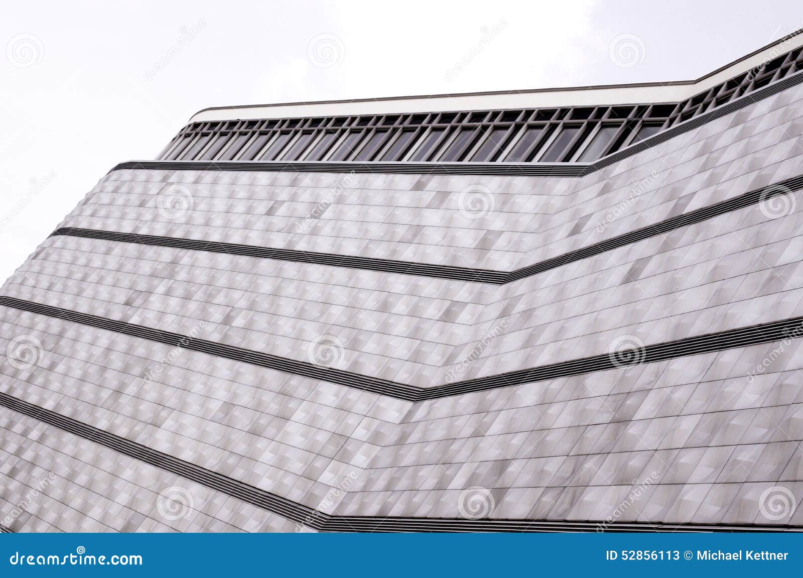 Modern Office Building with Aluminium Cladding Stock Image - Image of ...