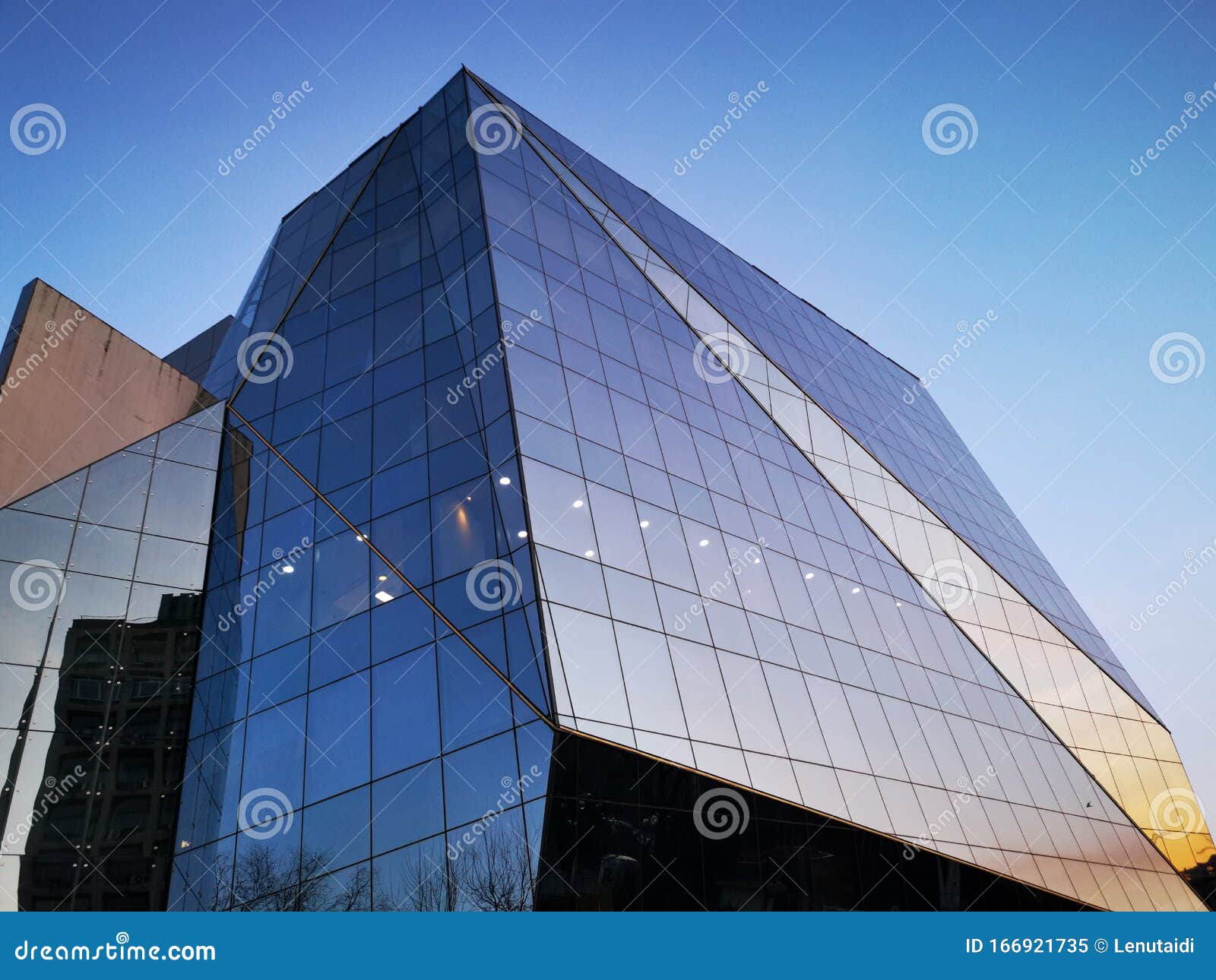 Modern Office Building Architecture Lateral Stock Image - Image of ...