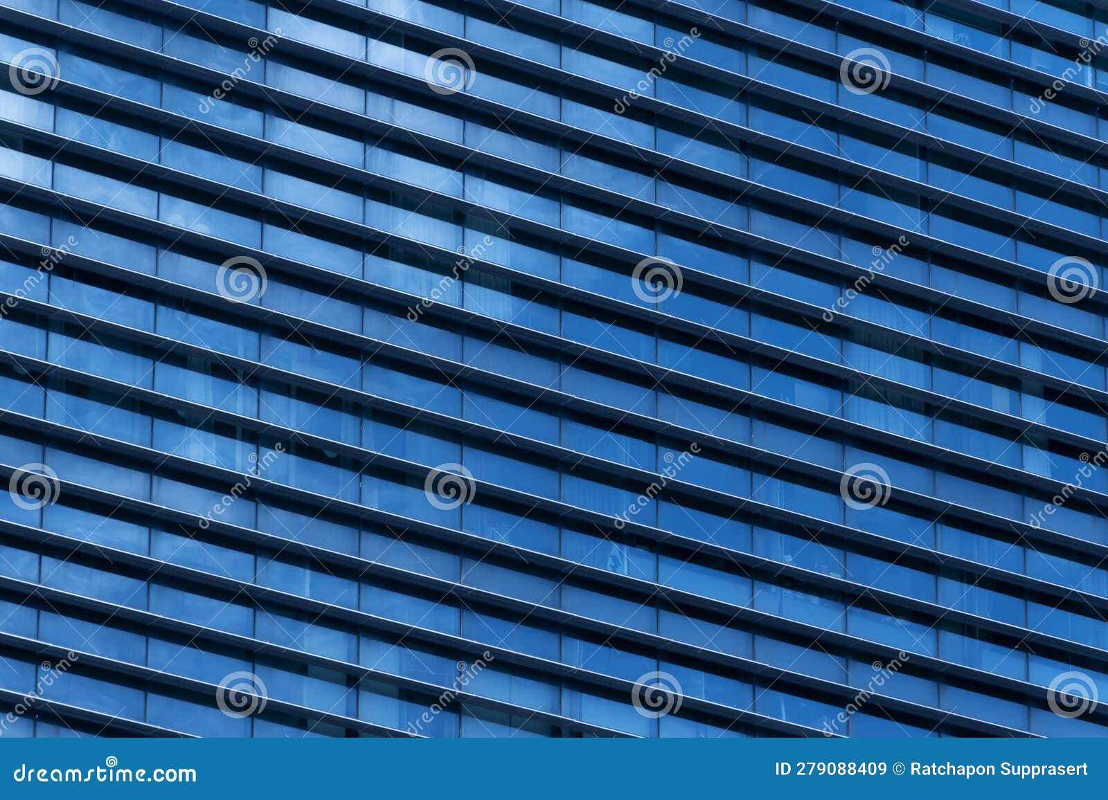 Modern Office Building with Blue Glass Window Stock Image - Image of ...