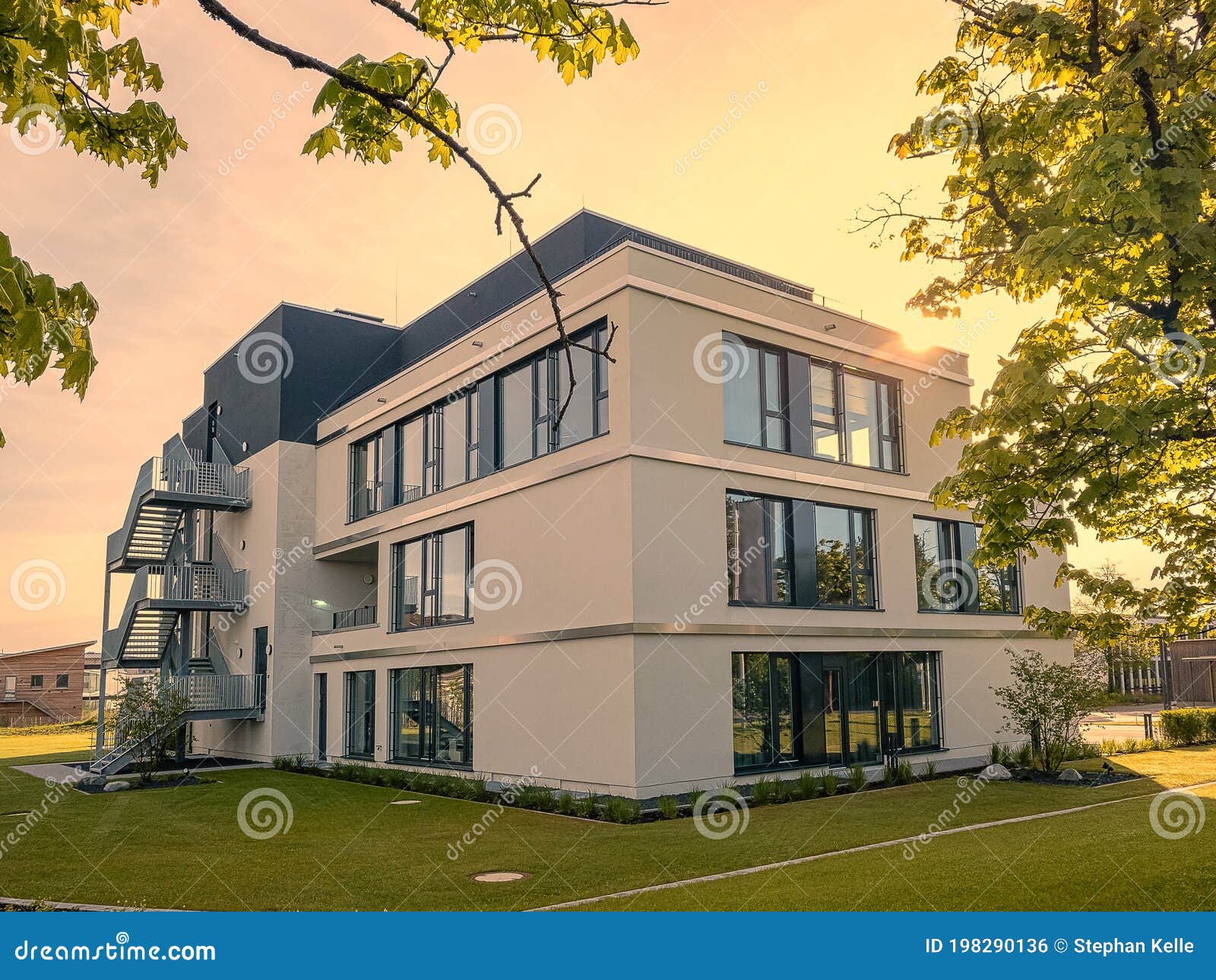 Modern Office Building, Business Outside View at a Sunny Day Stock ...