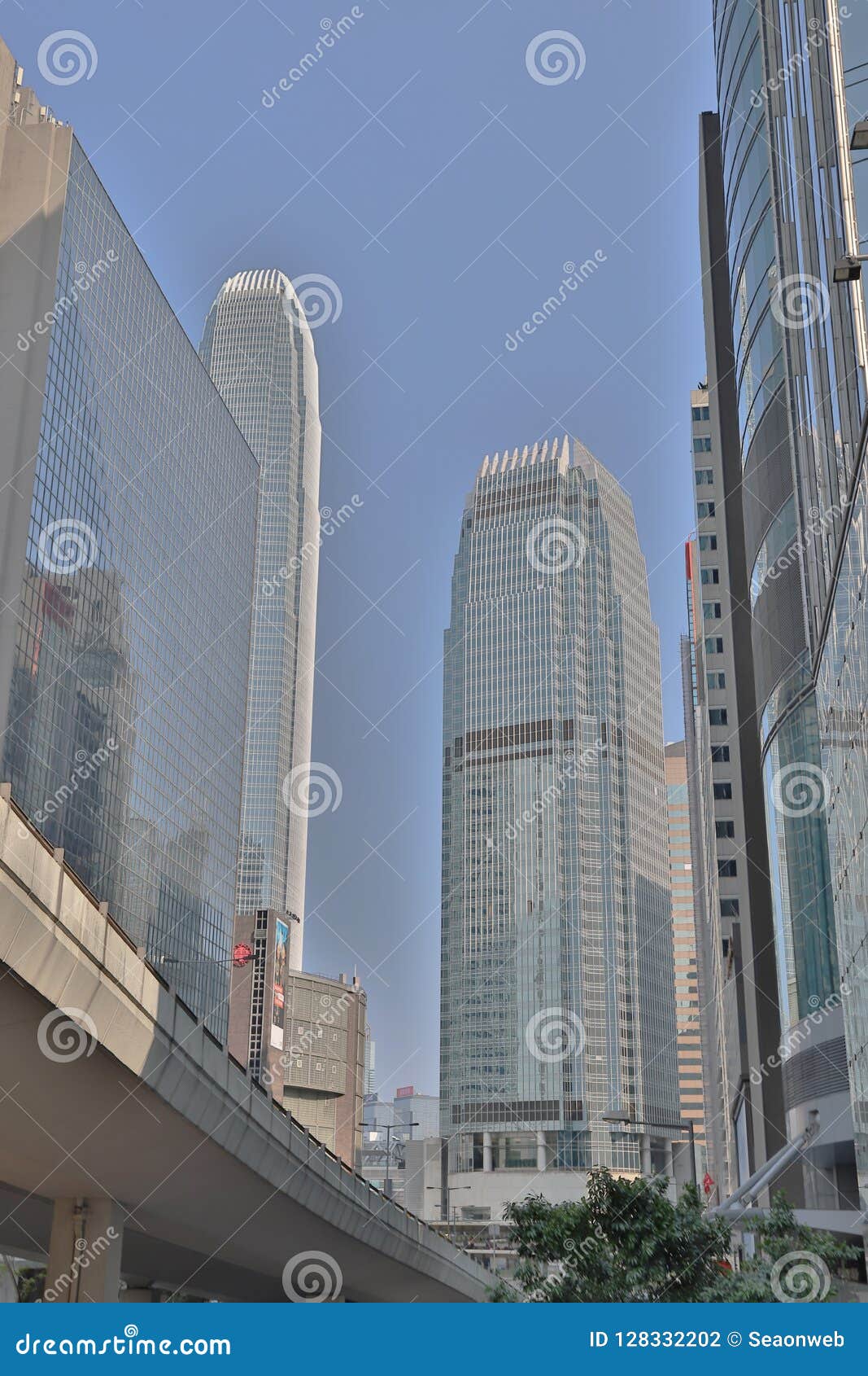 Modern Office Building in Commercial Area Hk Editorial Photography ...