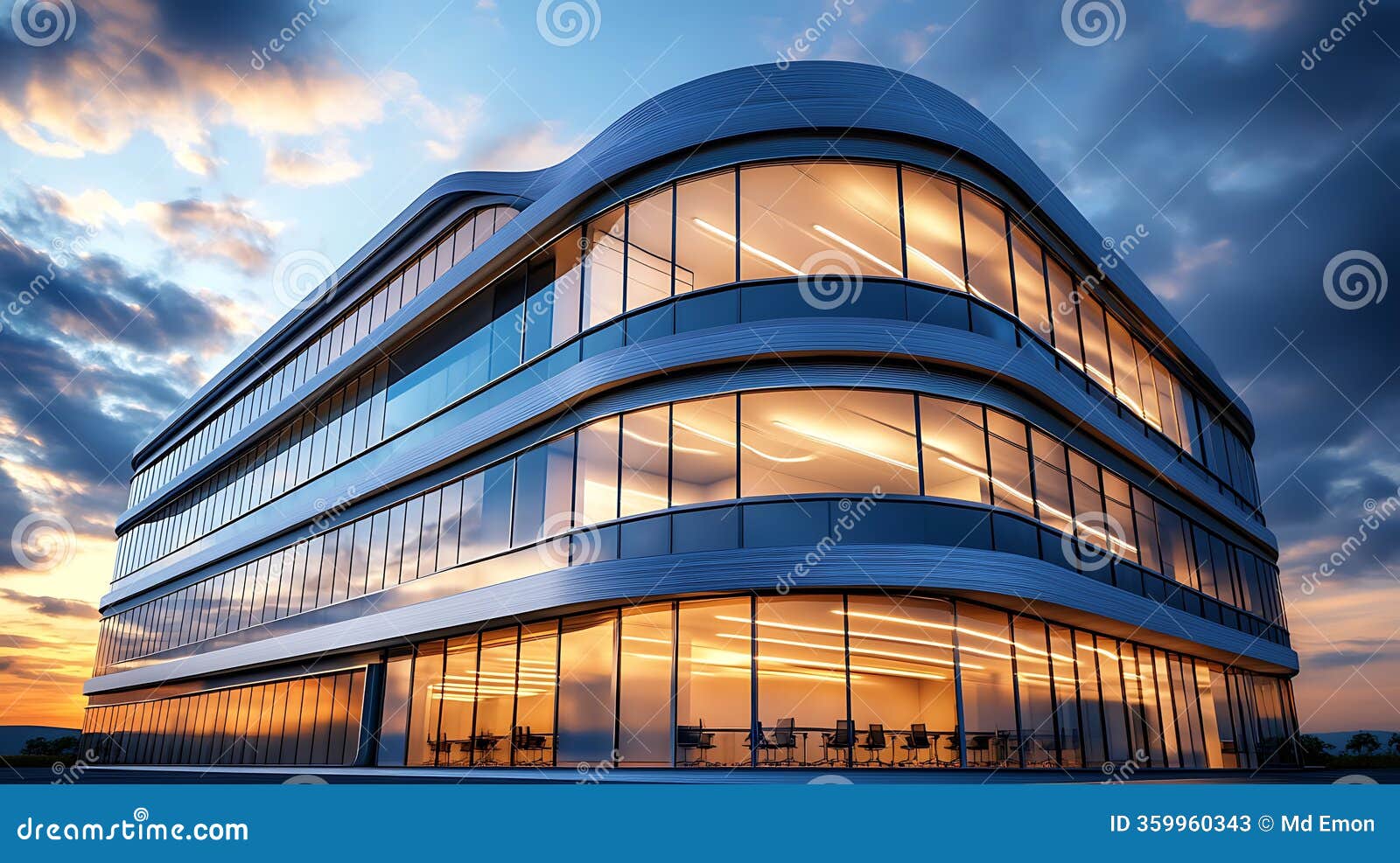 Curved Facade Of Grey Building Stock Photo | CartoonDealer.com #104044992