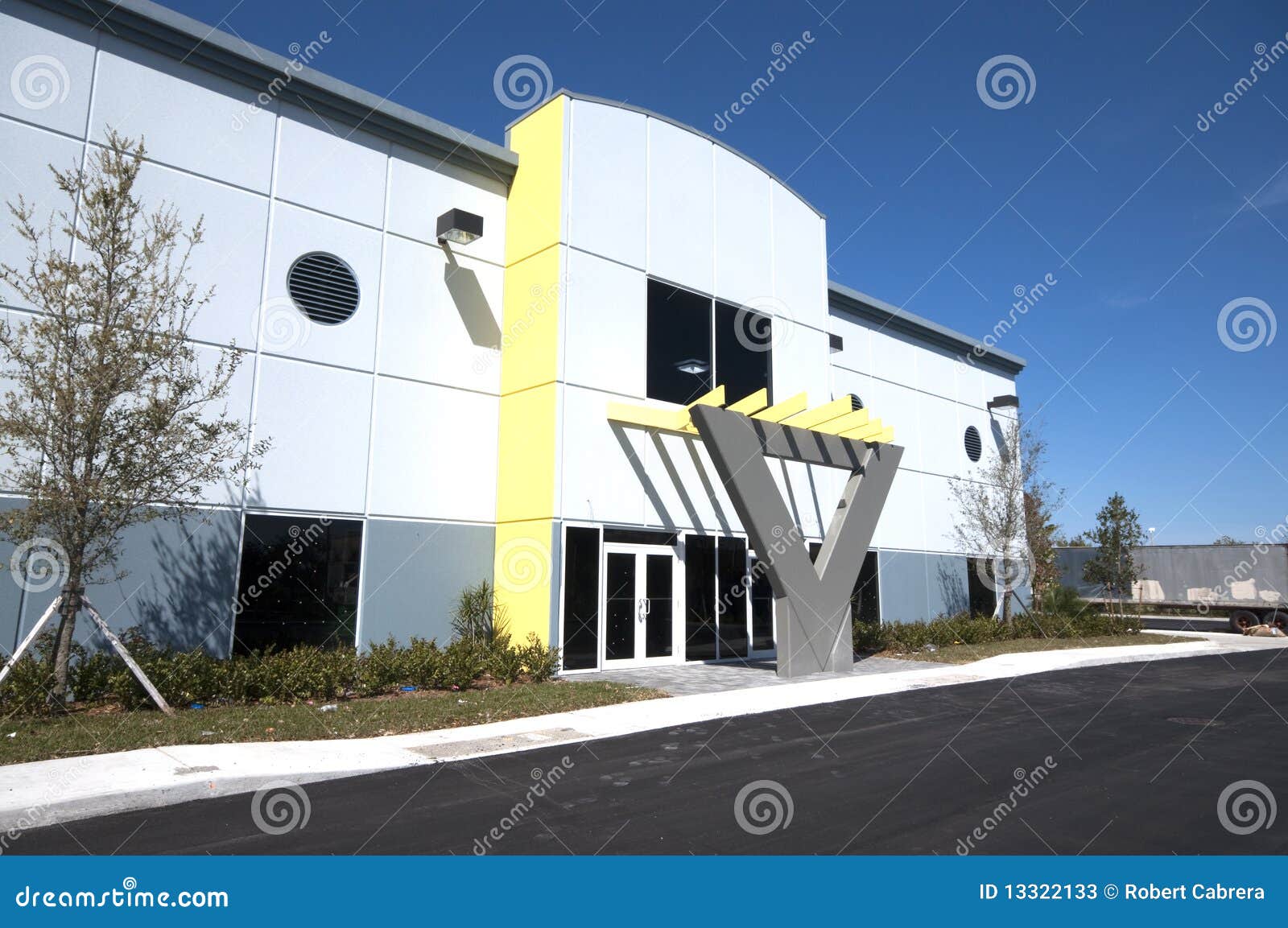 Modern Office Building Entrance Stock Image - Image of real, exterior ...