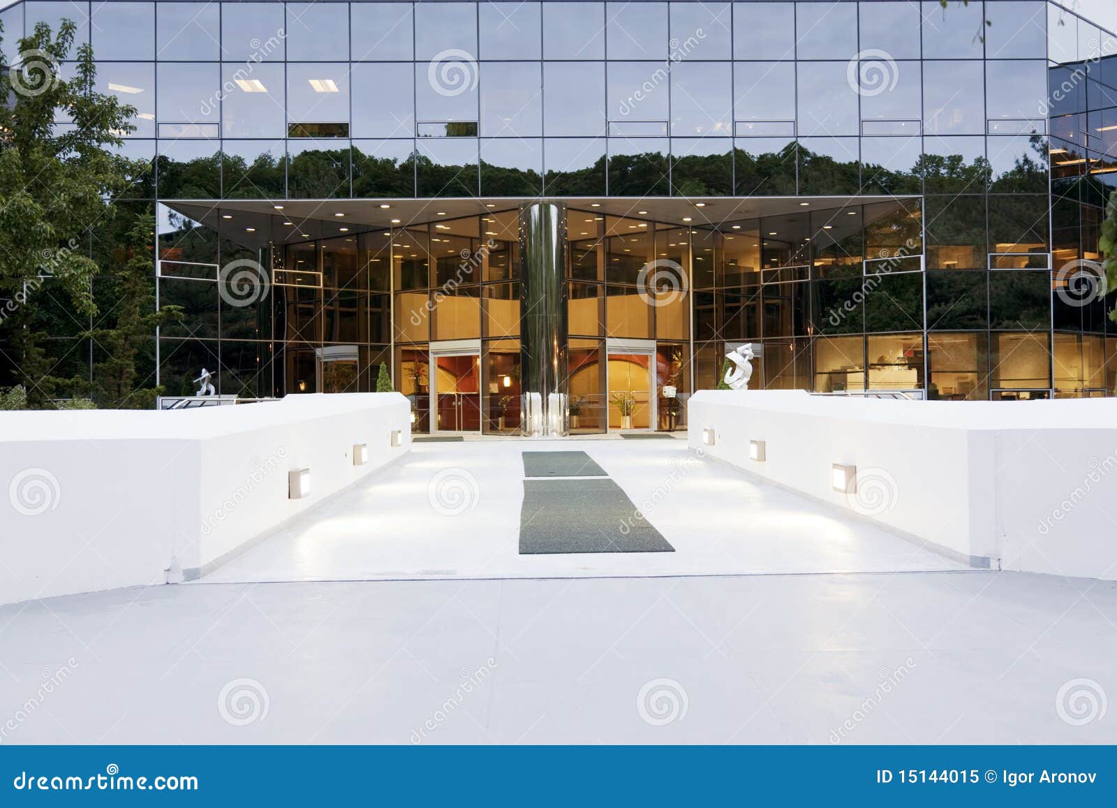 Modern Office Building Entrance Stock Image - Image of corporate ...