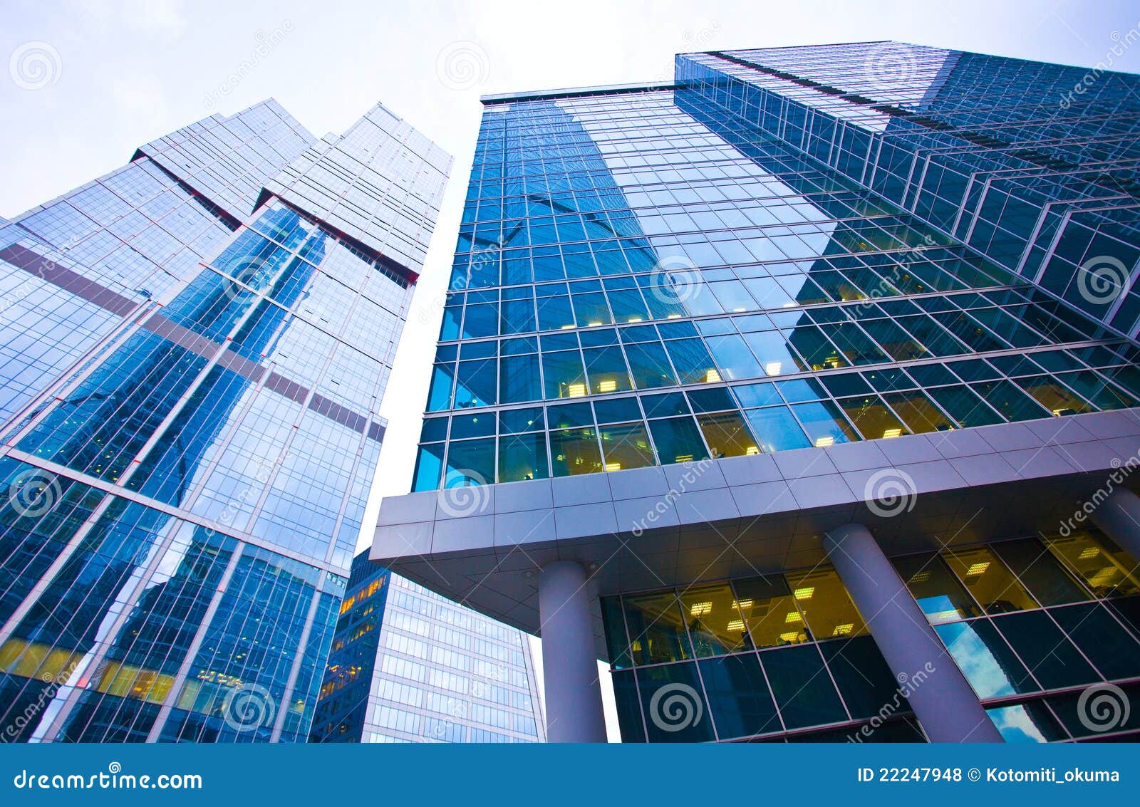 Modern Office Building in Evening Stock Photo - Image of modern ...