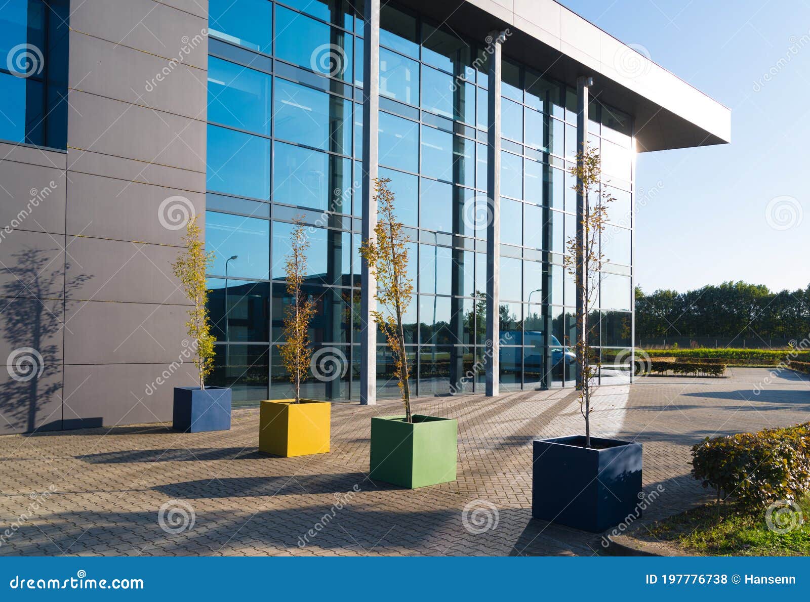 Modern Office Building Exterior Stock Photo - Image of lease, office ...