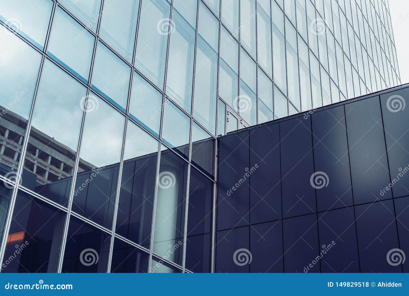 Modern Office Building Facade Stock Photo - Image of modern, blue ...