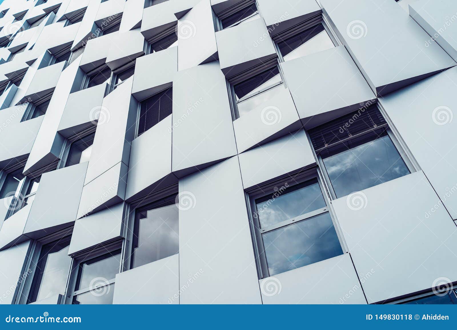 Modern Office Building Facade Stock Photo - Image of construction ...