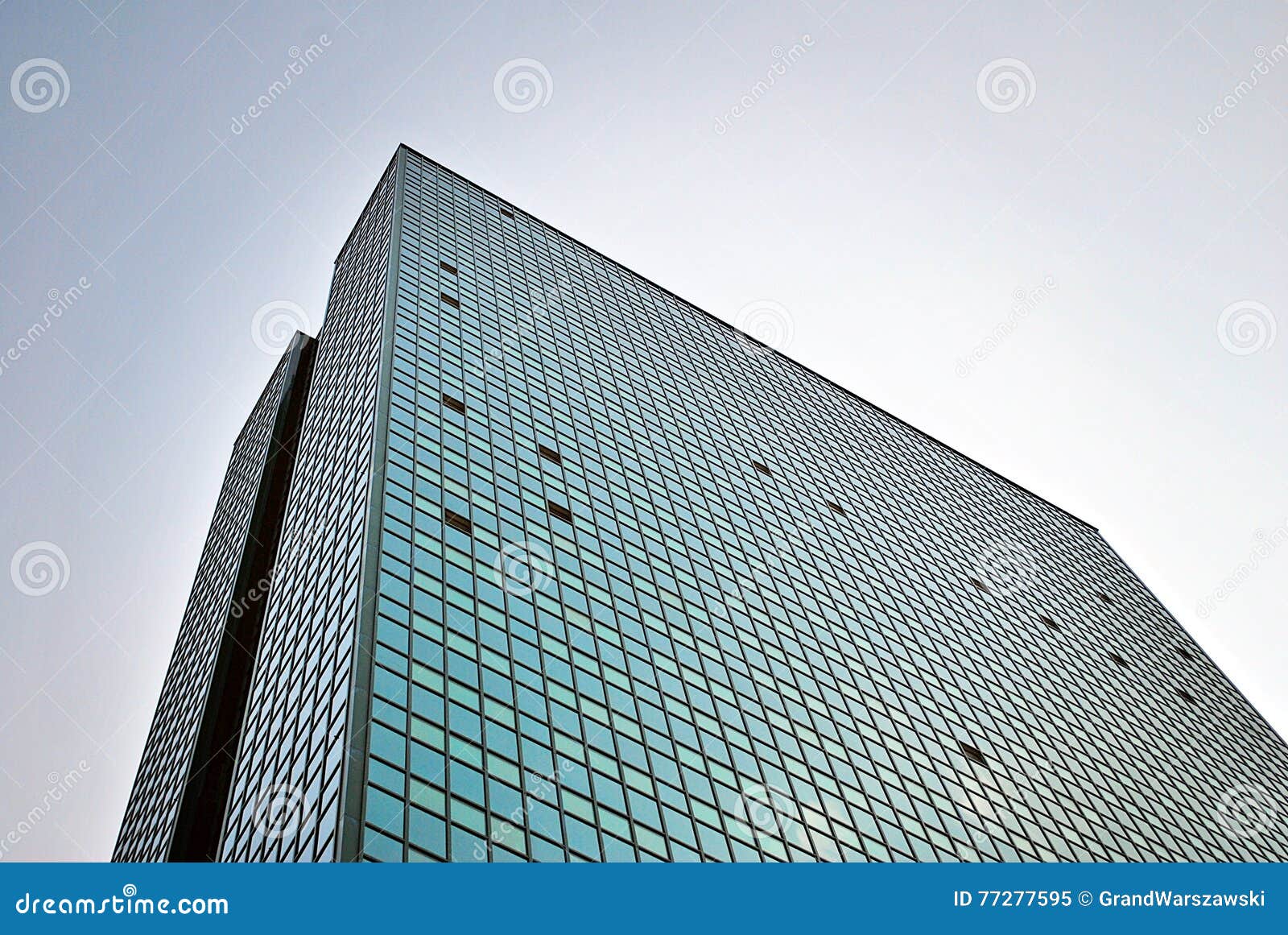 Modern Office Building with Facade of Glass Stock Image - Image of ...
