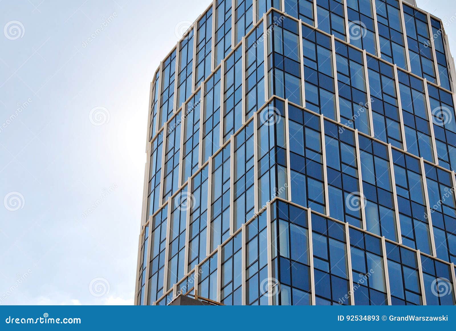 Modern Office Building with Facade of Glass. Stock Image - Image of ...
