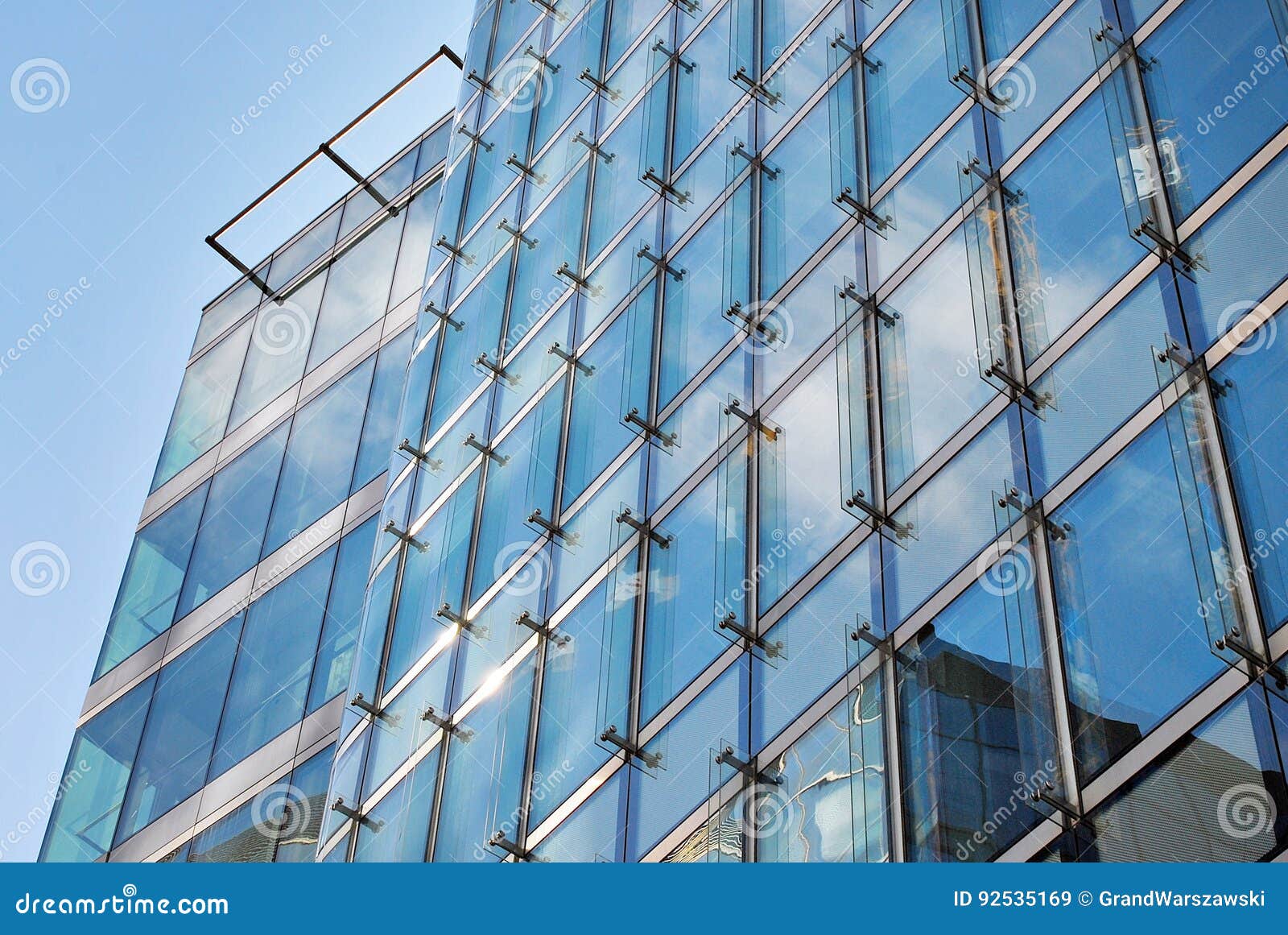 Modern Office Building with Facade of Glass. Stock Image - Image of ...