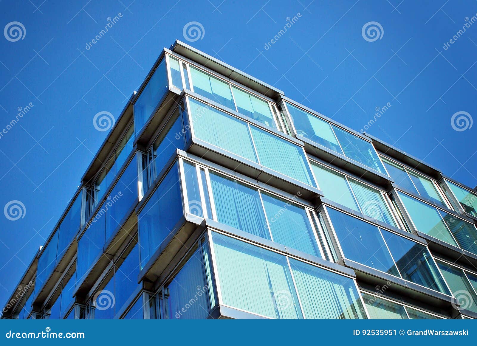 Modern Office Building with Facade of Glass. Stock Image - Image of ...