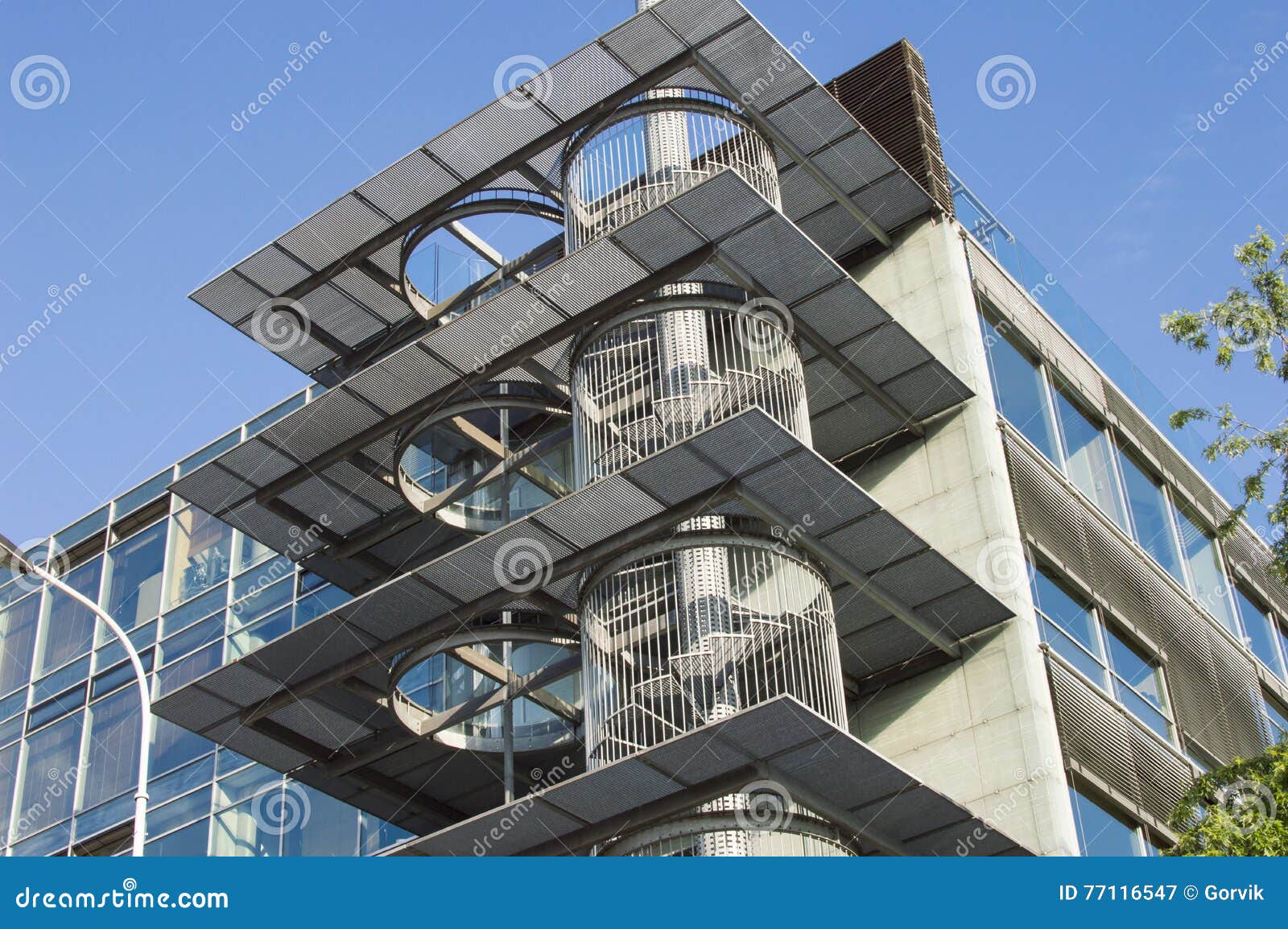 Modern Office Building with Glass Facade Stock Image - Image of ...