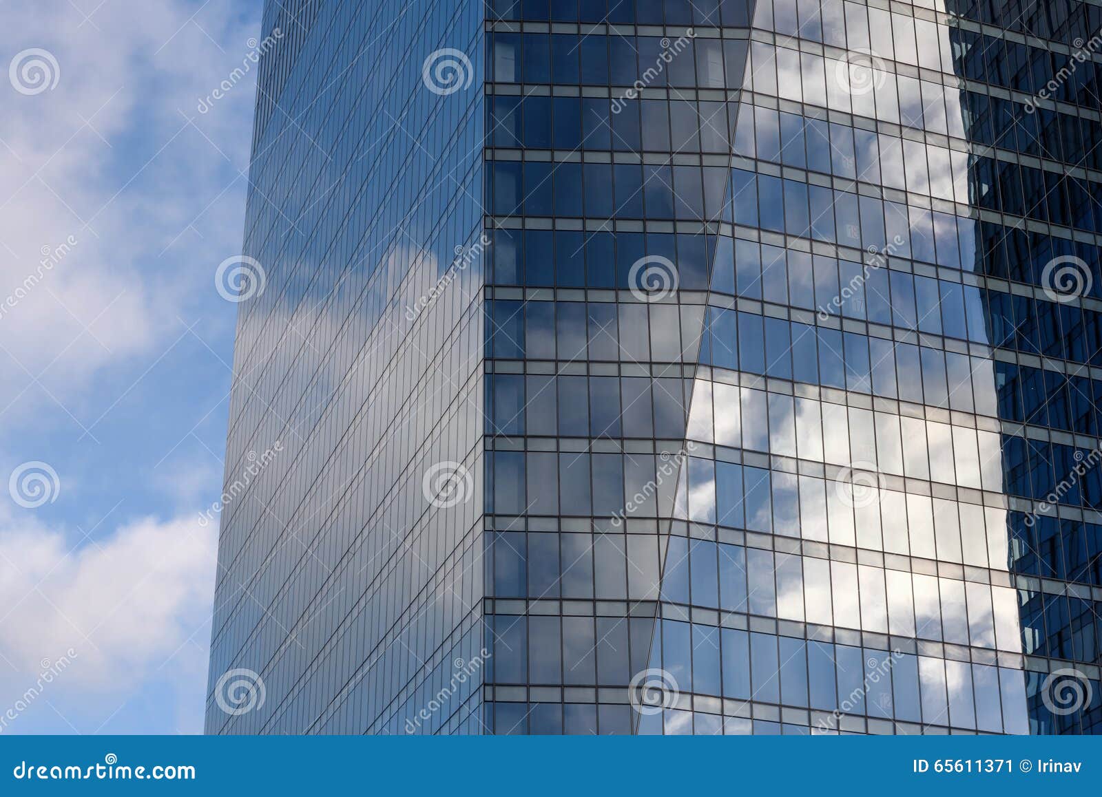 Modern Office Building Glass Reflections Stock Image - Image of high ...