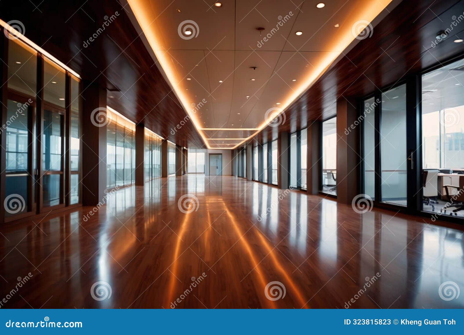 Modern Office Building Hallway, Passage for Corporate Building Stock ...