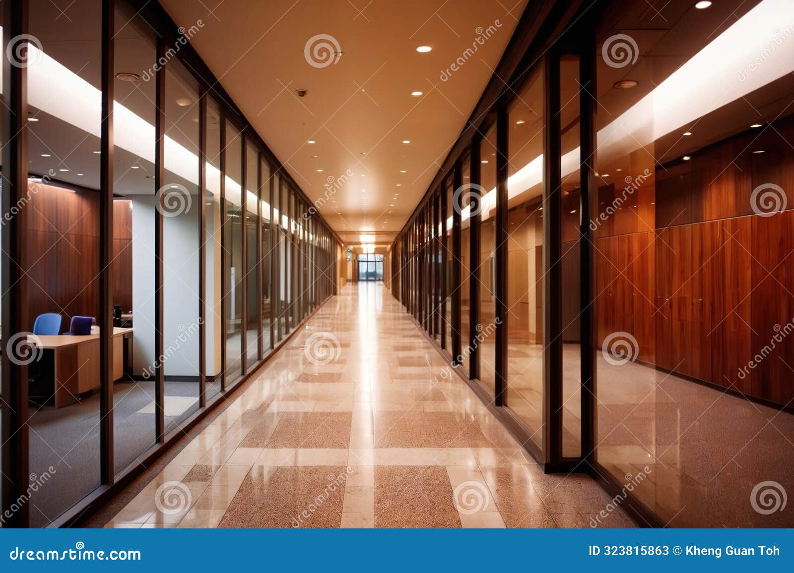 Modern Office Building Hallway, Passage for Corporate Building Stock ...