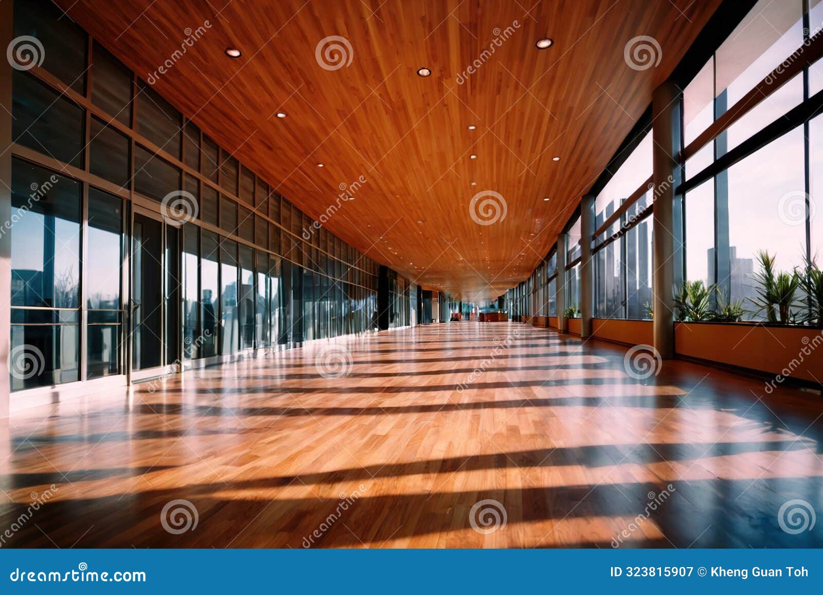 Modern Office Building Hallway, Passage for Corporate Building Stock ...