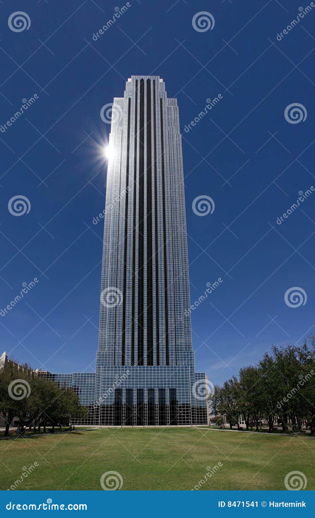 Modern Office Building in Houston, Texas Stock Image - Image of glass ...