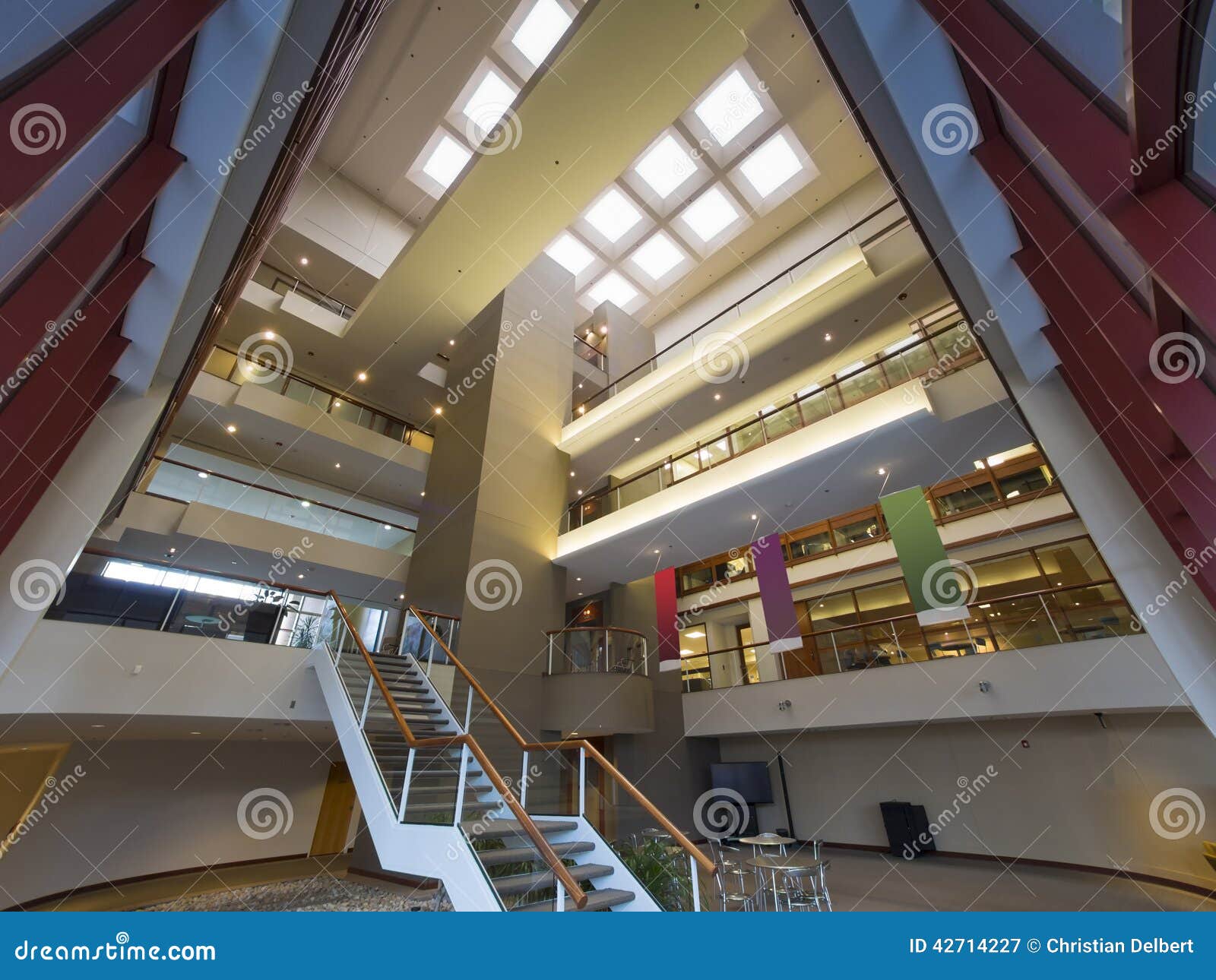 Modern Office Building Lobby Stock Image - Image of iron, inside: 42714227