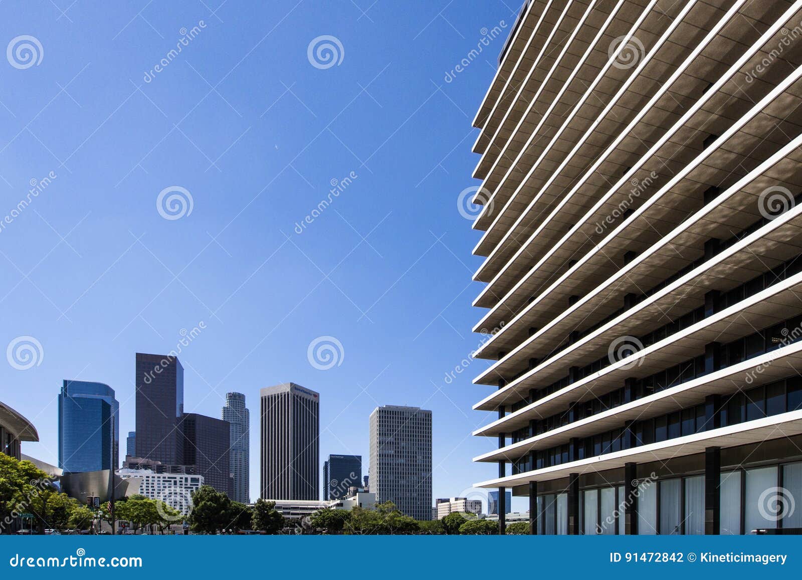 Modern Office Building in Los Angeles Stock Photo - Image of majestic ...