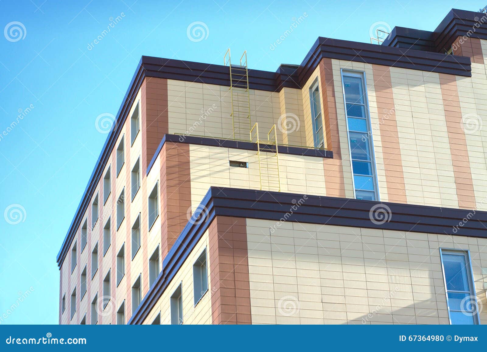 Modern Office Building with Many Windows Stock Photo - Image of office ...