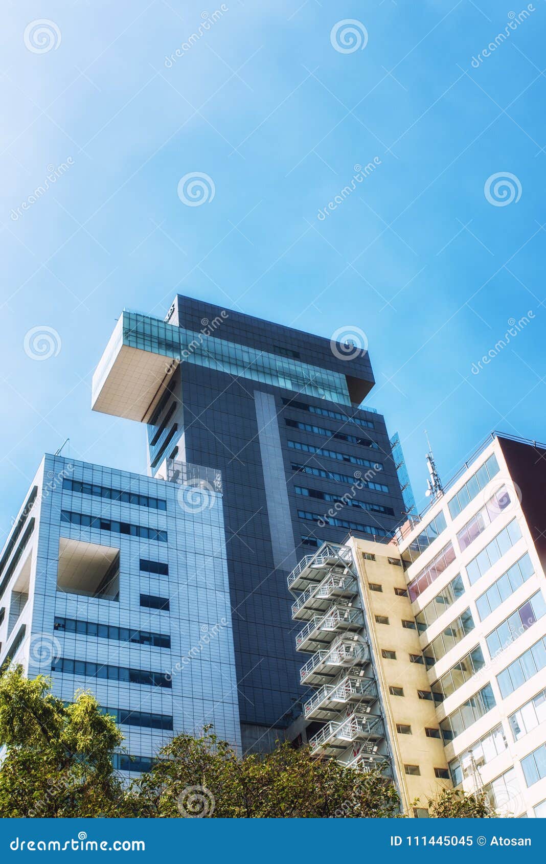 Modern Office Building in Mexico City Stock Image - Image of buildings ...
