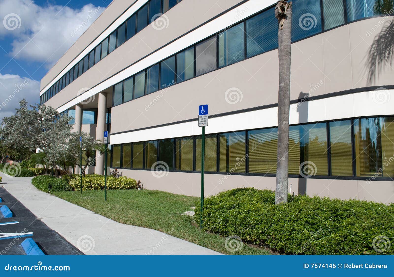 Modern Office Building Side View Stock Photo - Image of business ...