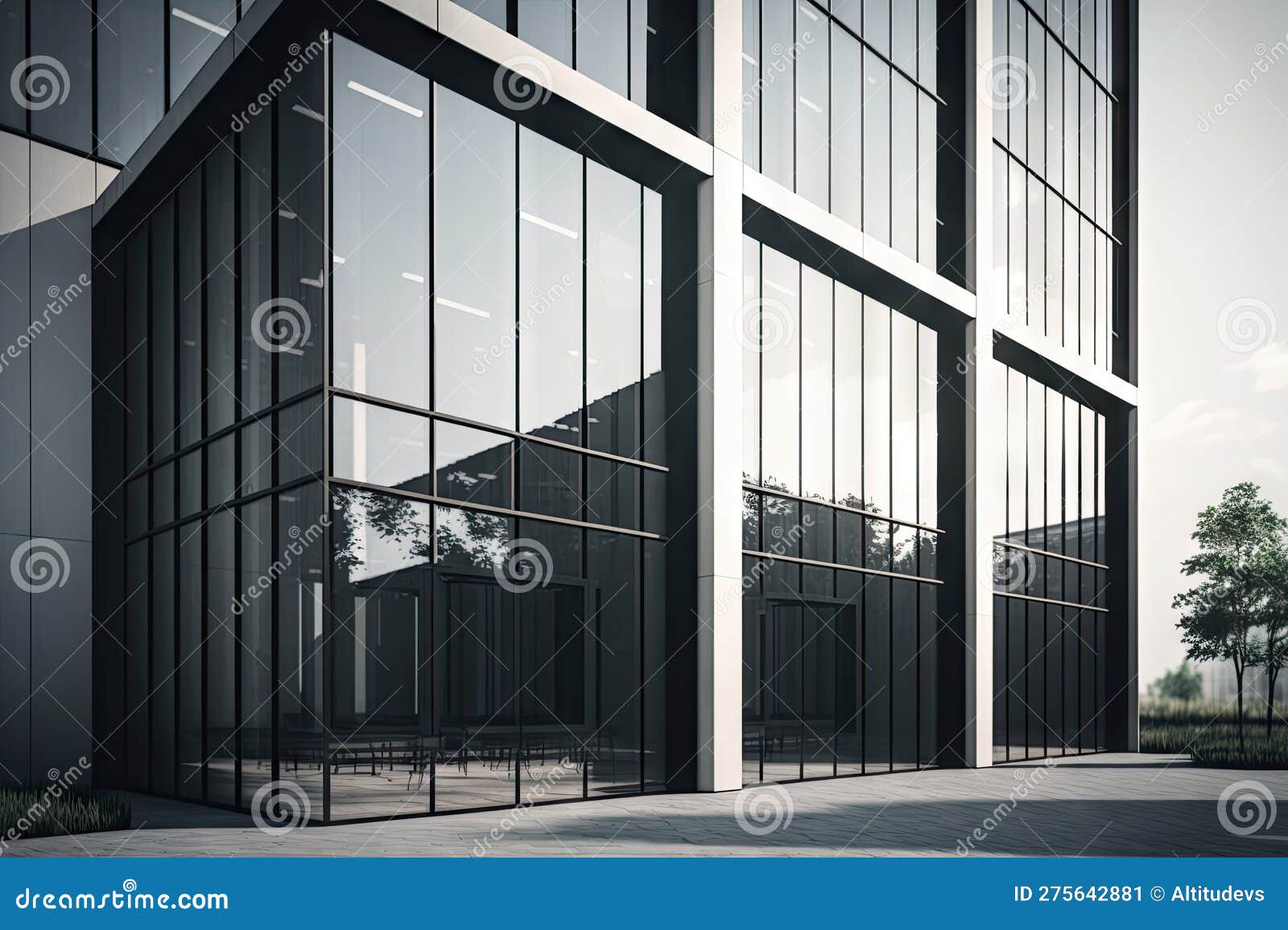 Modern Office Building, with Sleek and Minimalist Aluminium Windows ...