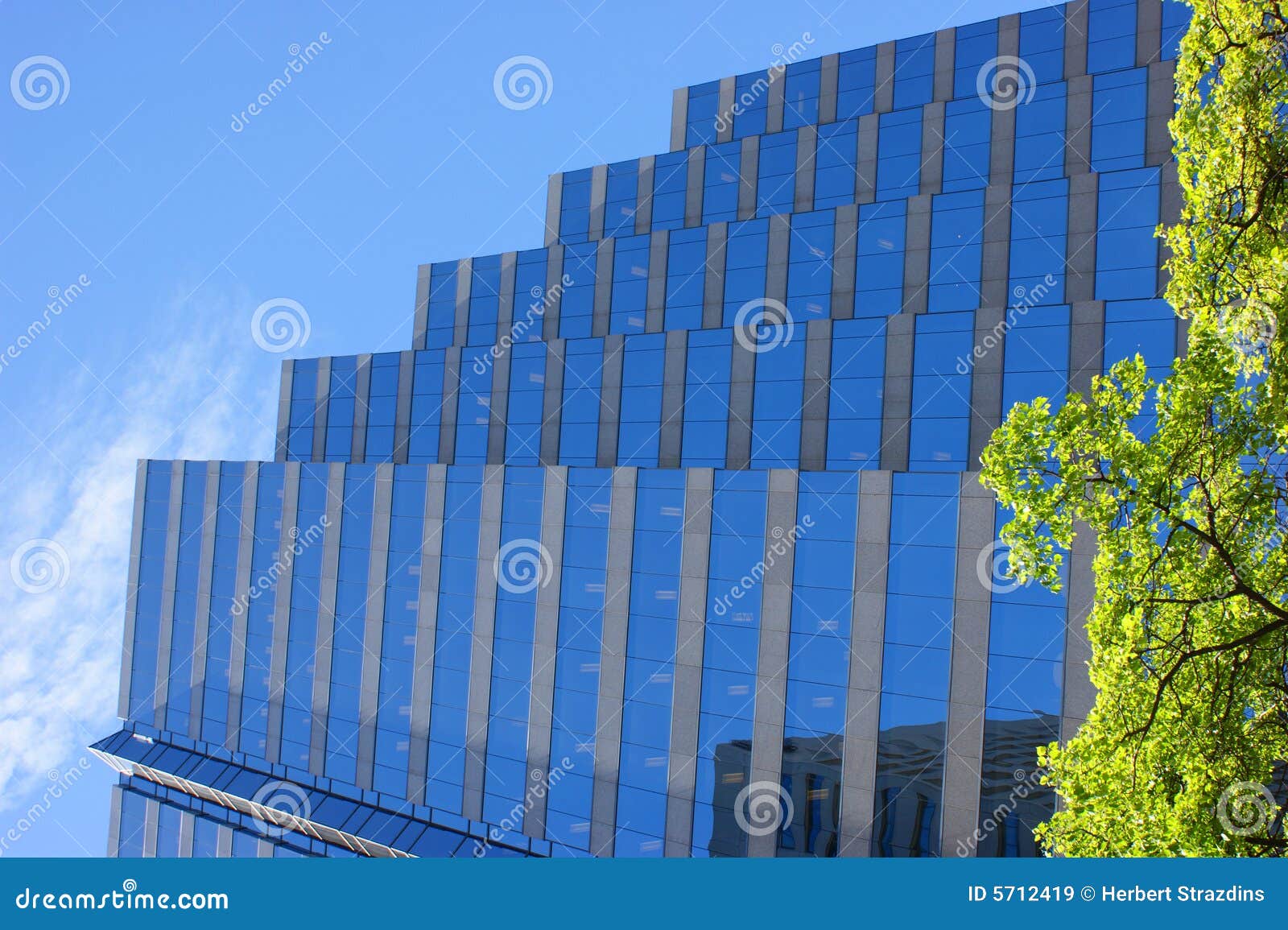 Modern Office Building with Stepped Facade Stock Image - Image of ...