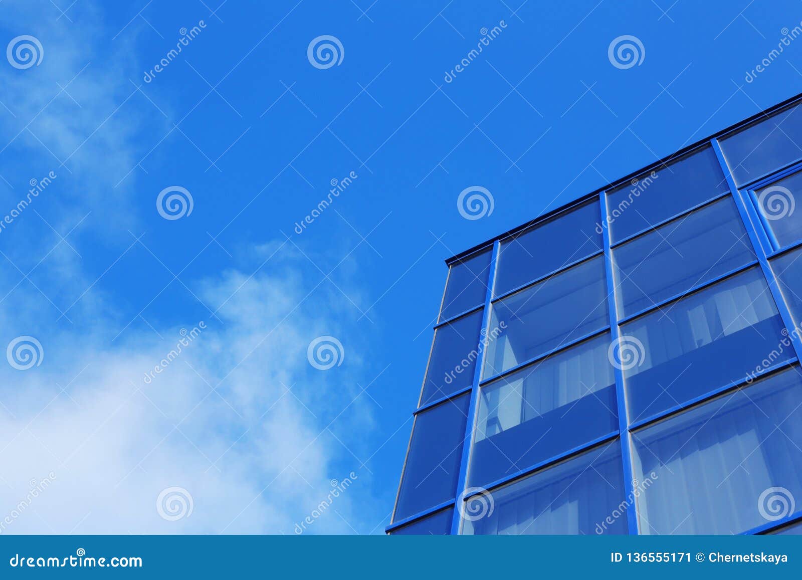 Modern Office Building with Tinted Windows Against Sky Stock Image ...
