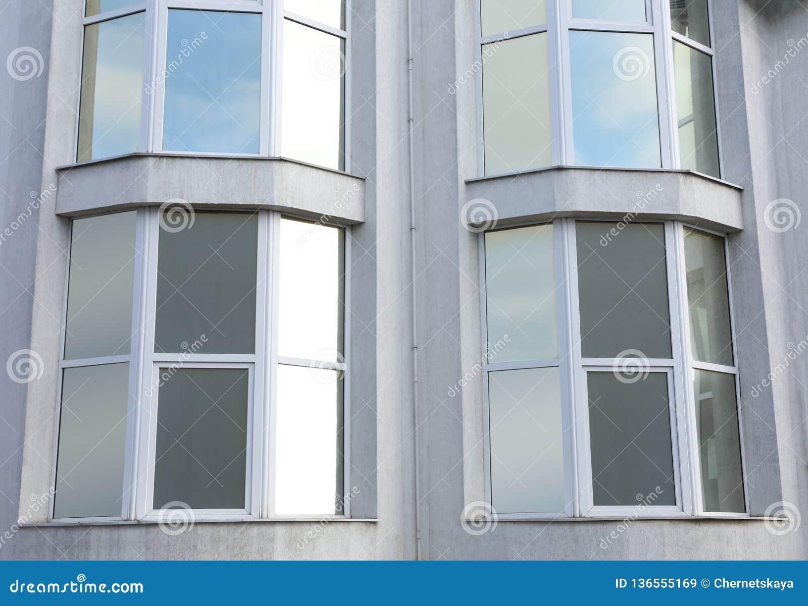 Modern Office Building with Tinted Windows. Urban Stock Image - Image ...