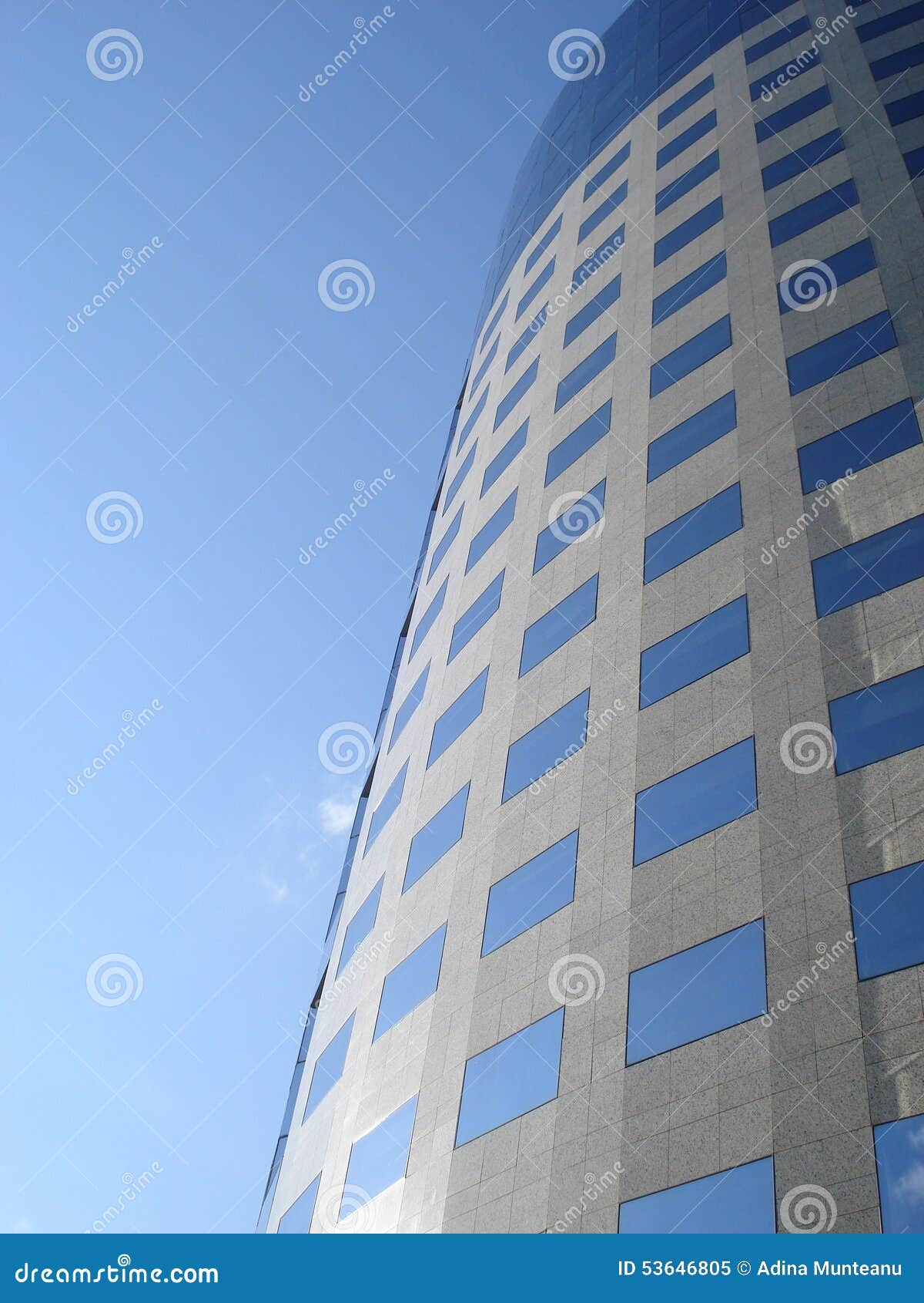 Modern Office Building Tower Stock Image - Image of cylindrical ...
