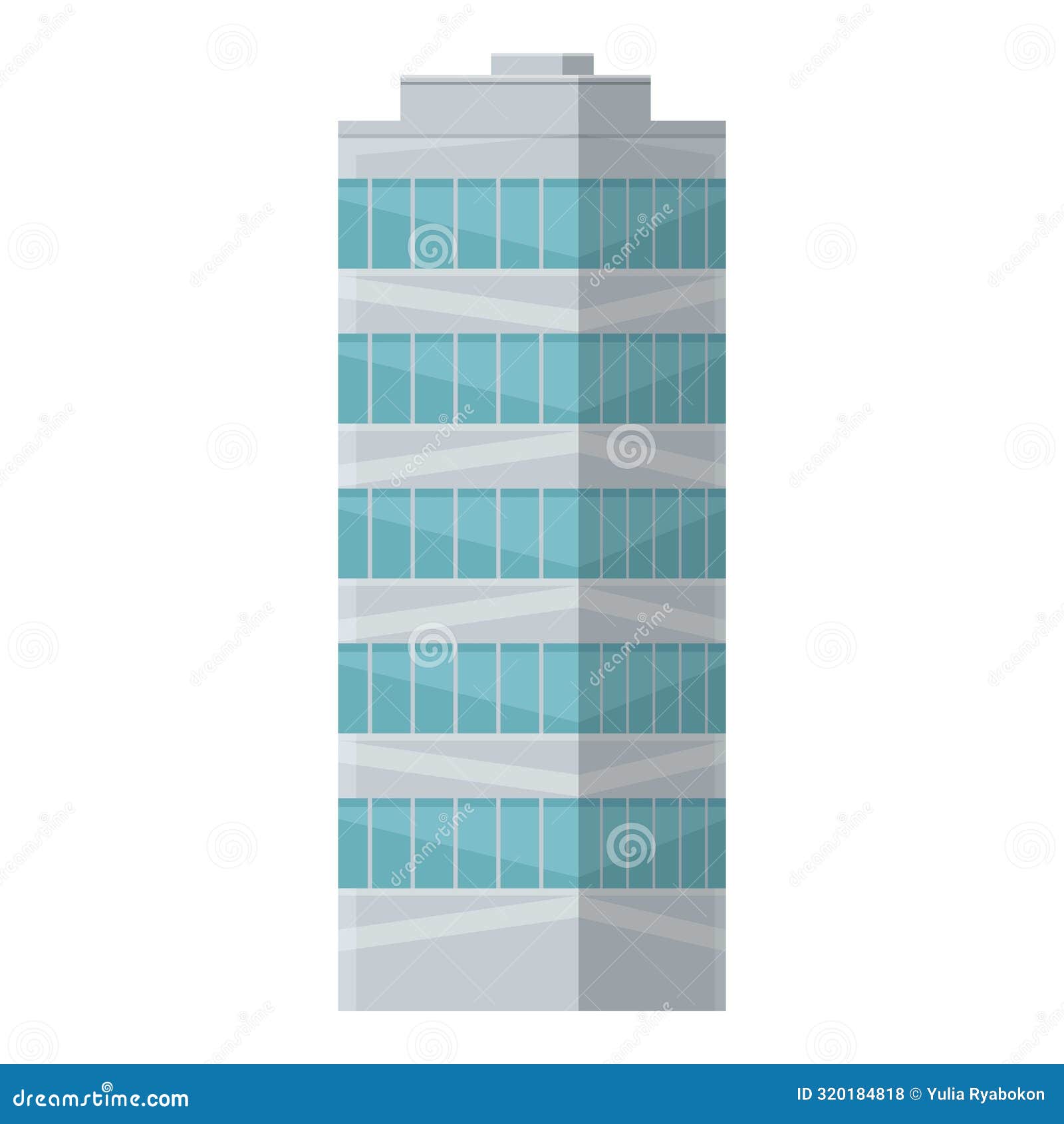 Modern Office Building Vector Illustration Stock Vector - Illustration ...