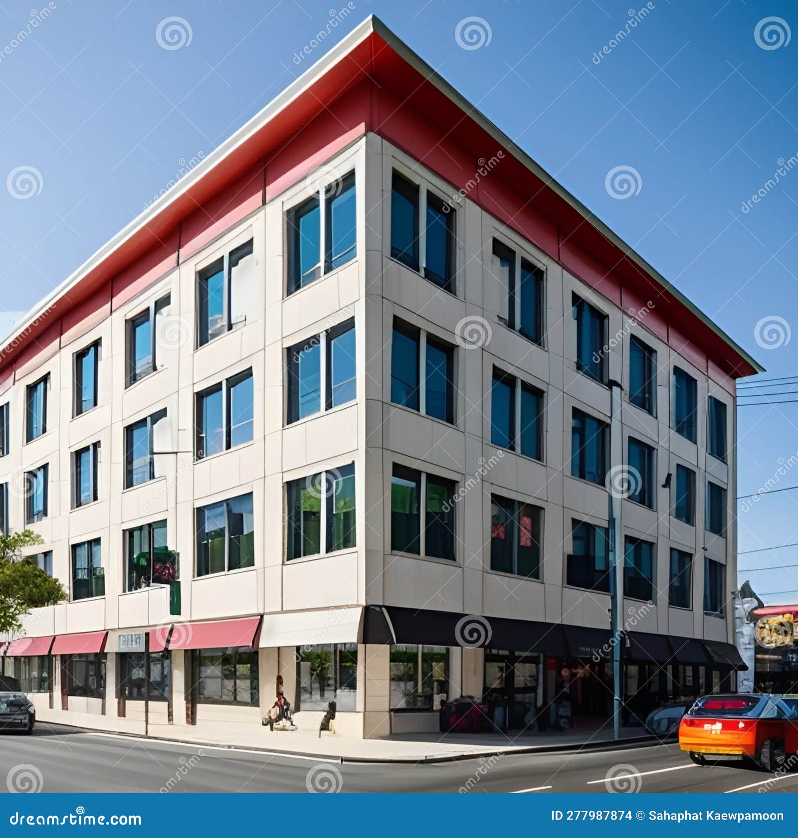 The Modern Office Building in Vienna, Austria Stock Illustration ...
