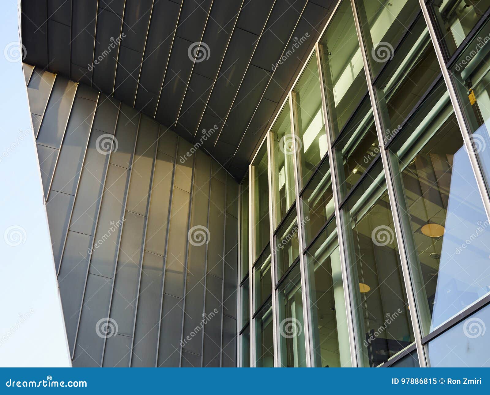 Modern Office Building Window Glass Abstract Stock Image - Image of ...