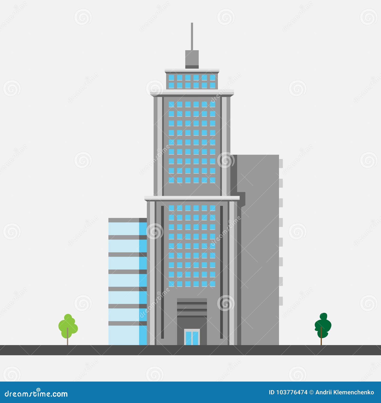 Modern Office Buildings . the Concept of Construction. Vector ...
