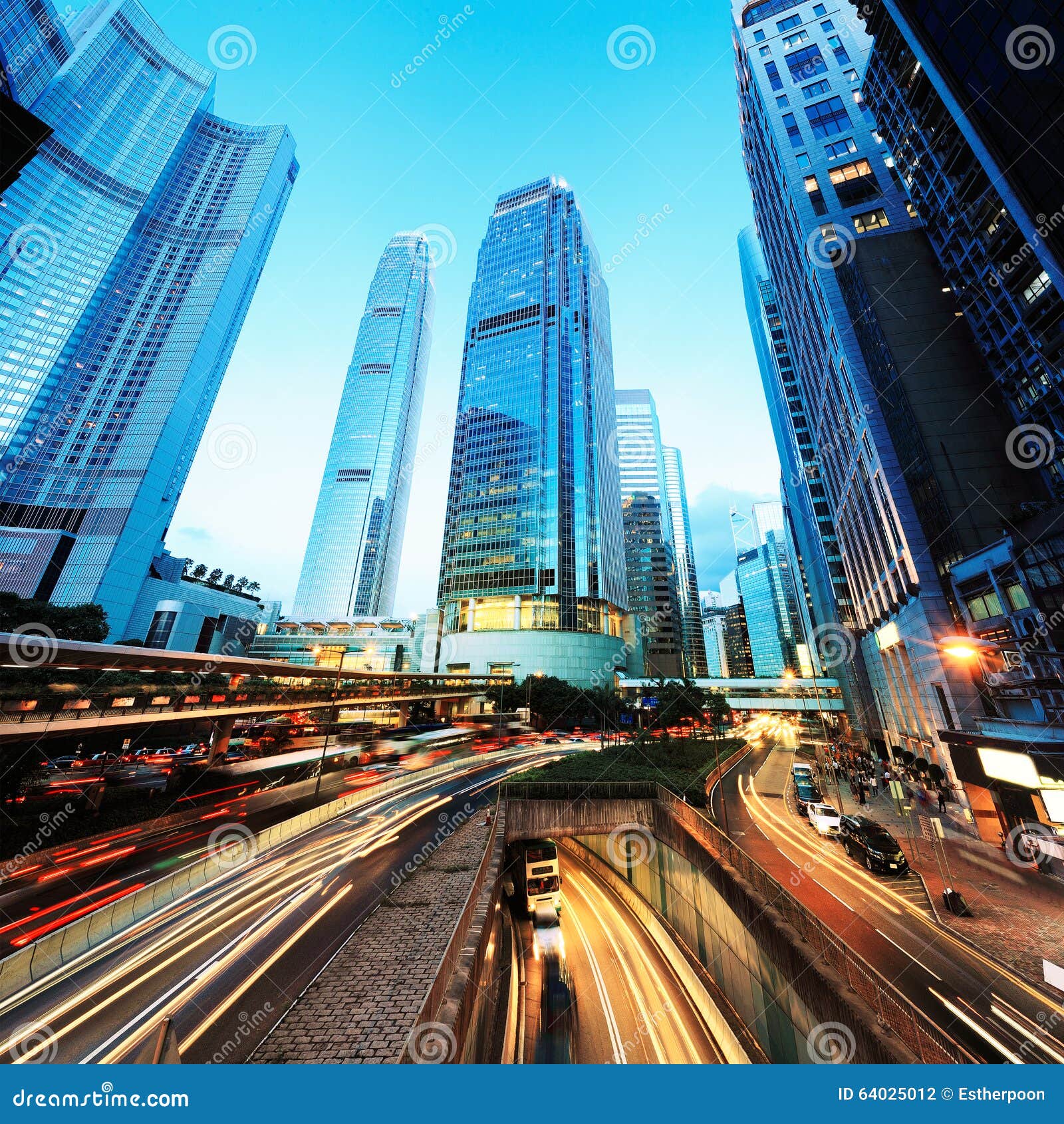 Modern Office Buildings in Hong Kong Stock Photo - Image of city ...