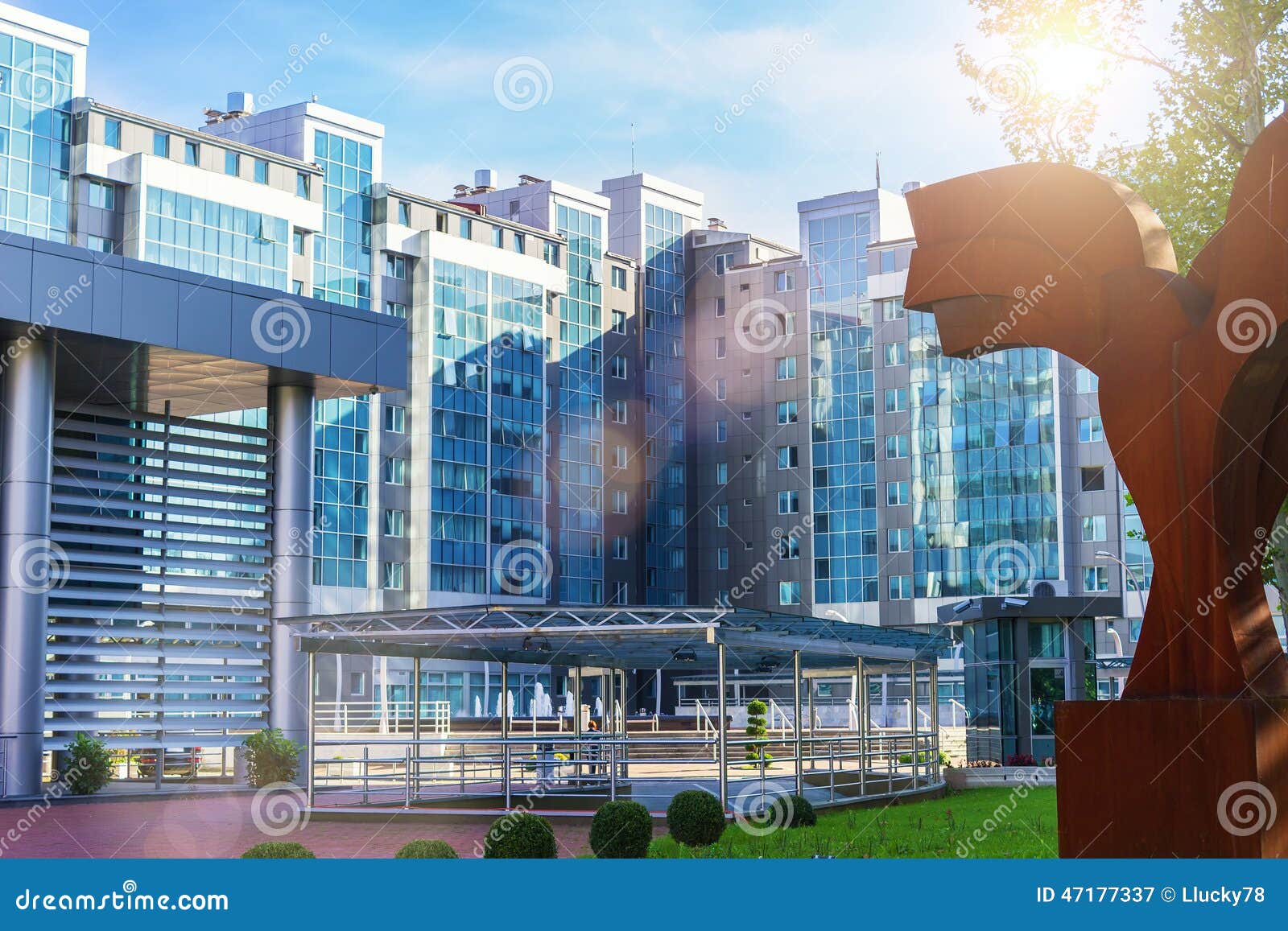 Modern office buildings stock image. Image of glass, window - 47177337