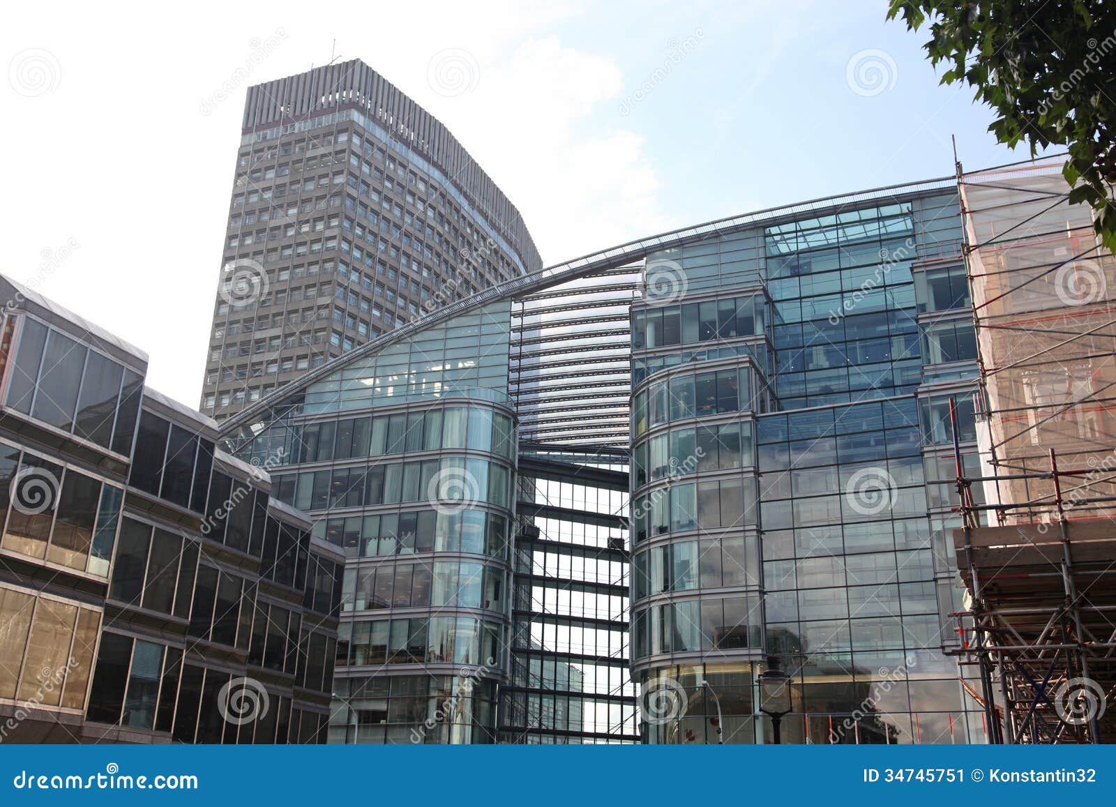Modern Office Buildings, London Stock Image - Image of cloudy, office ...