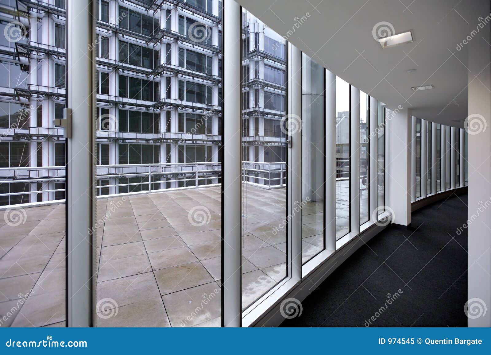 Modern office corridor stock image. Image of corporate - 974545