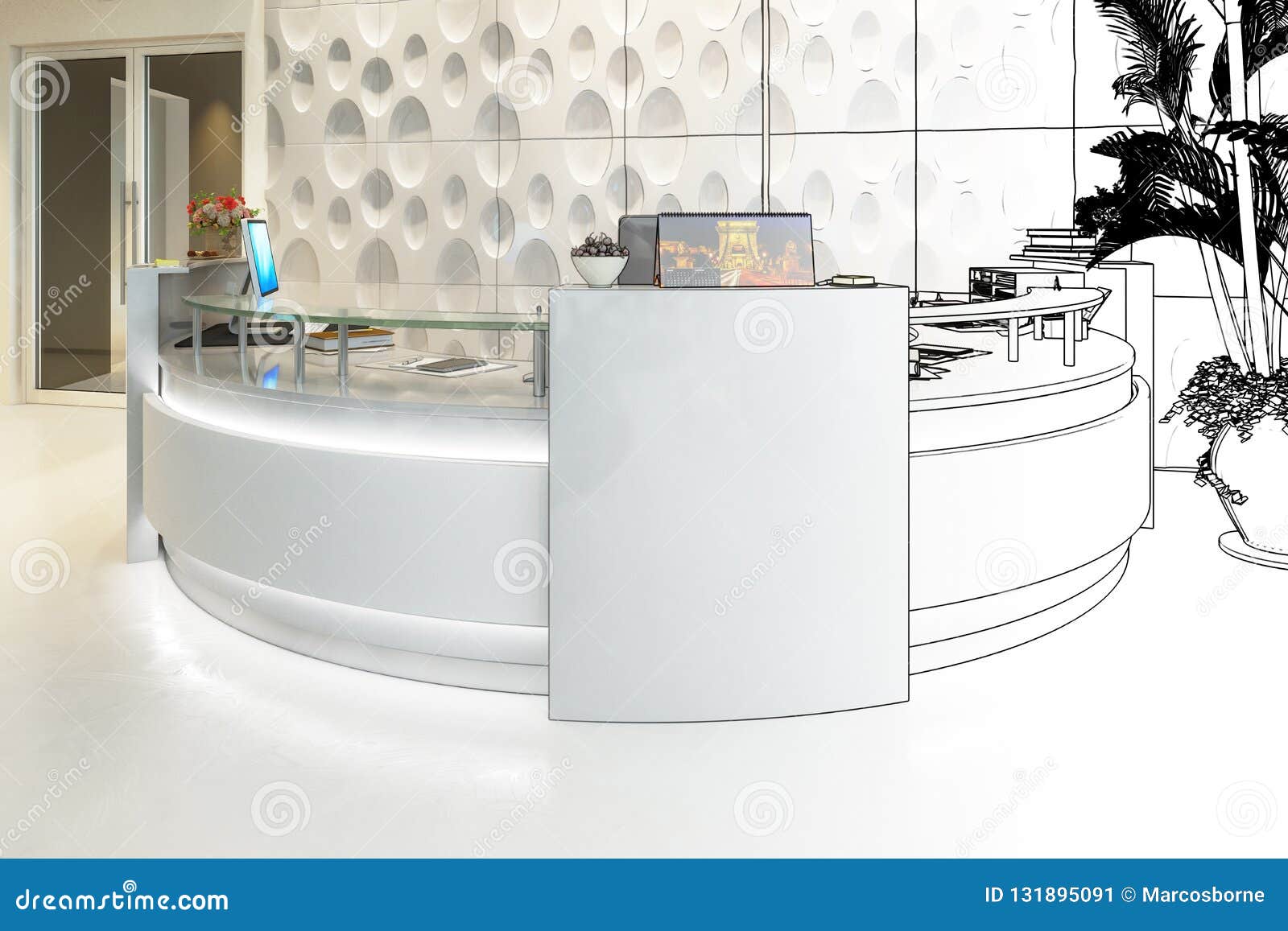 Modern Office Counter Design